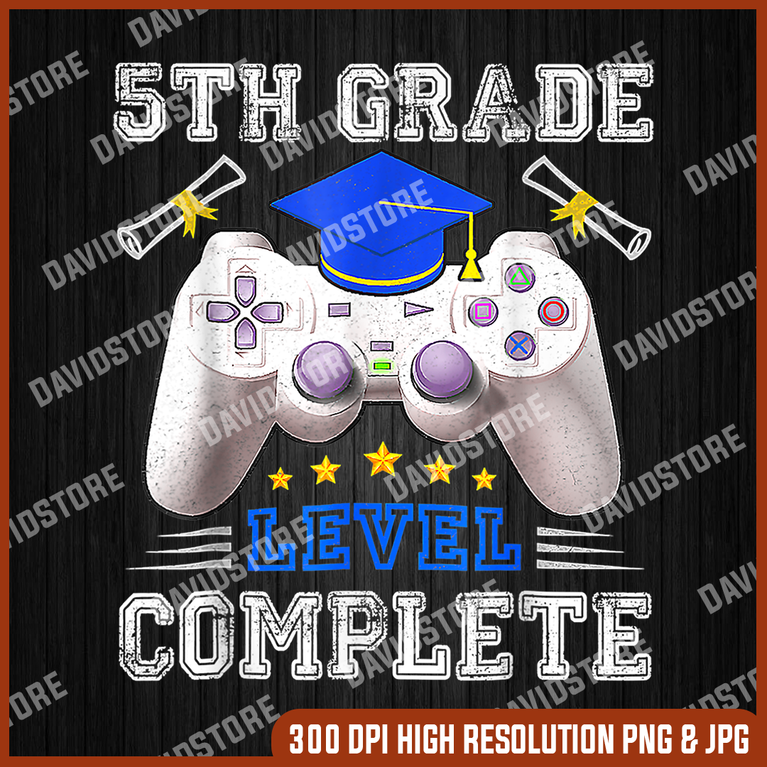 5th Grade Level Complete Gamer Class Of 2023 Graduation png, - Inspire ...