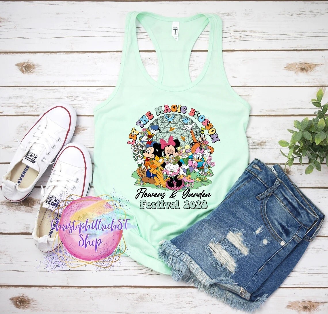 Epcot Tank Top, Let the Magic Blossom Tank, Epcot Flower and - Inspire ...