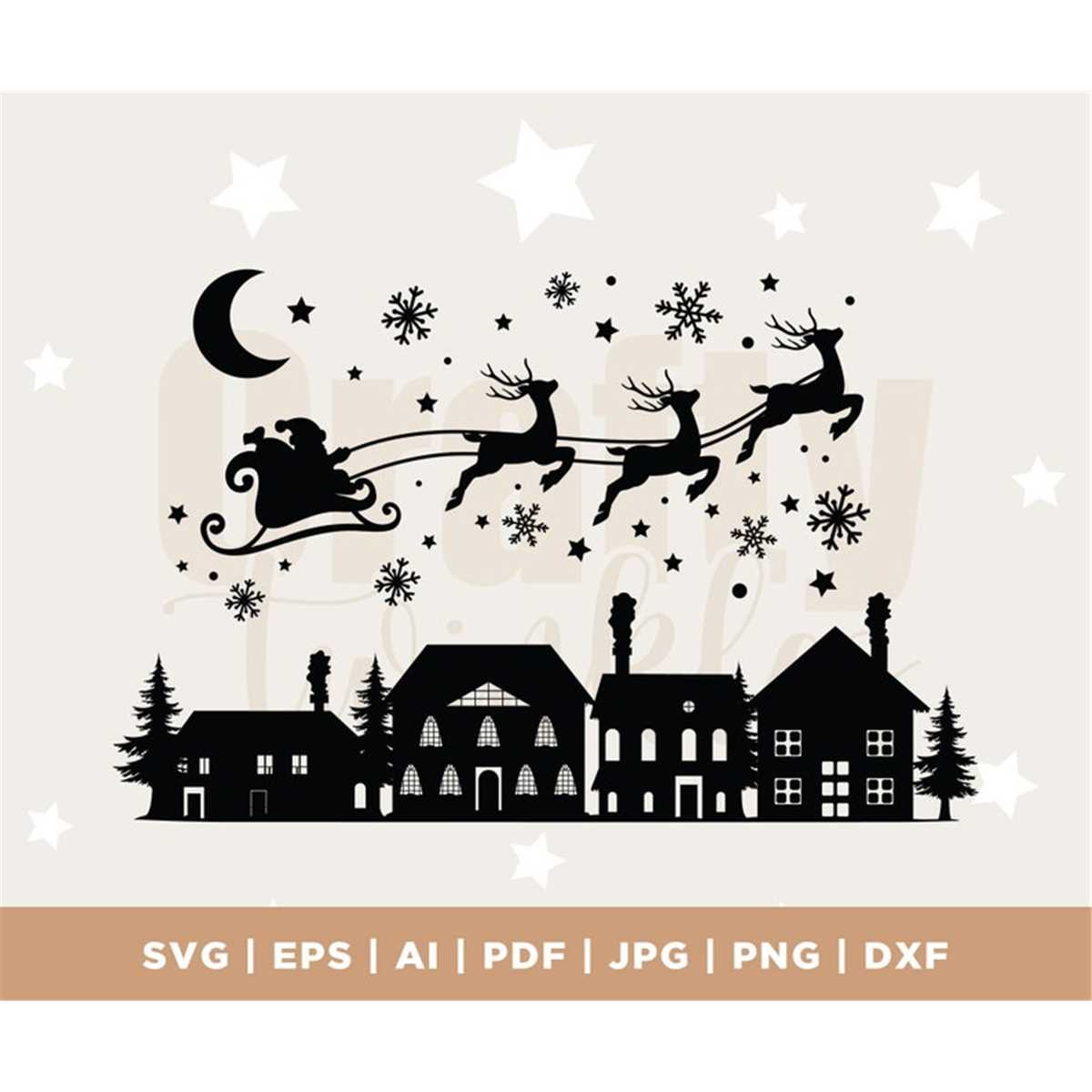 Christmas Scene svg png, Christmas Village Svg file, Christm - Inspire ...
