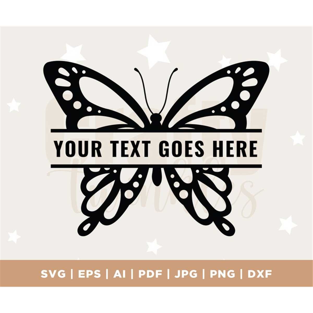 Butterfly SVG, Butterfly Split Monogram PNG, Butterfly Clipa - Inspire ...