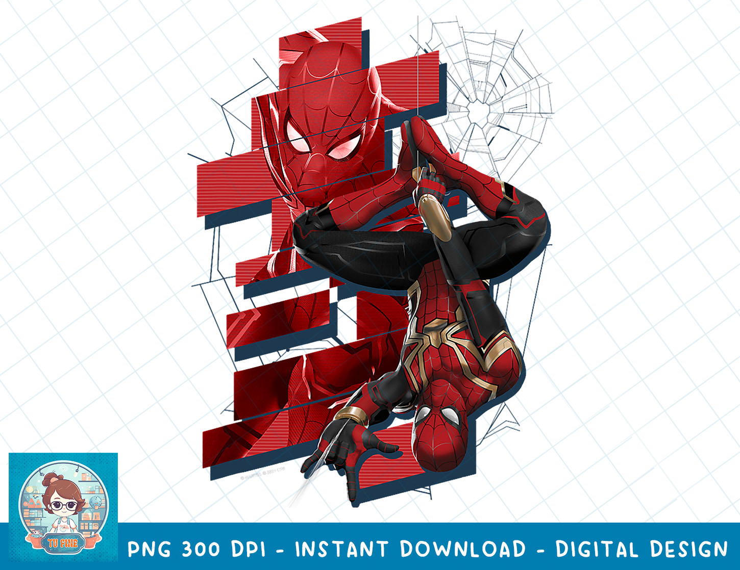 Marvel Spider-Man No Way Home Hanging Web Shot Box Up T-Shir | Inspire ...
