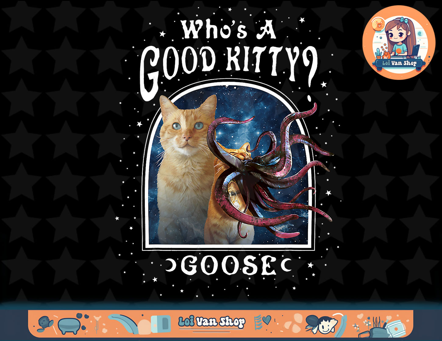 Captain Marvel Who's A Good Kitty Goose Cosmic Portrait T-Sh - Inspire ...