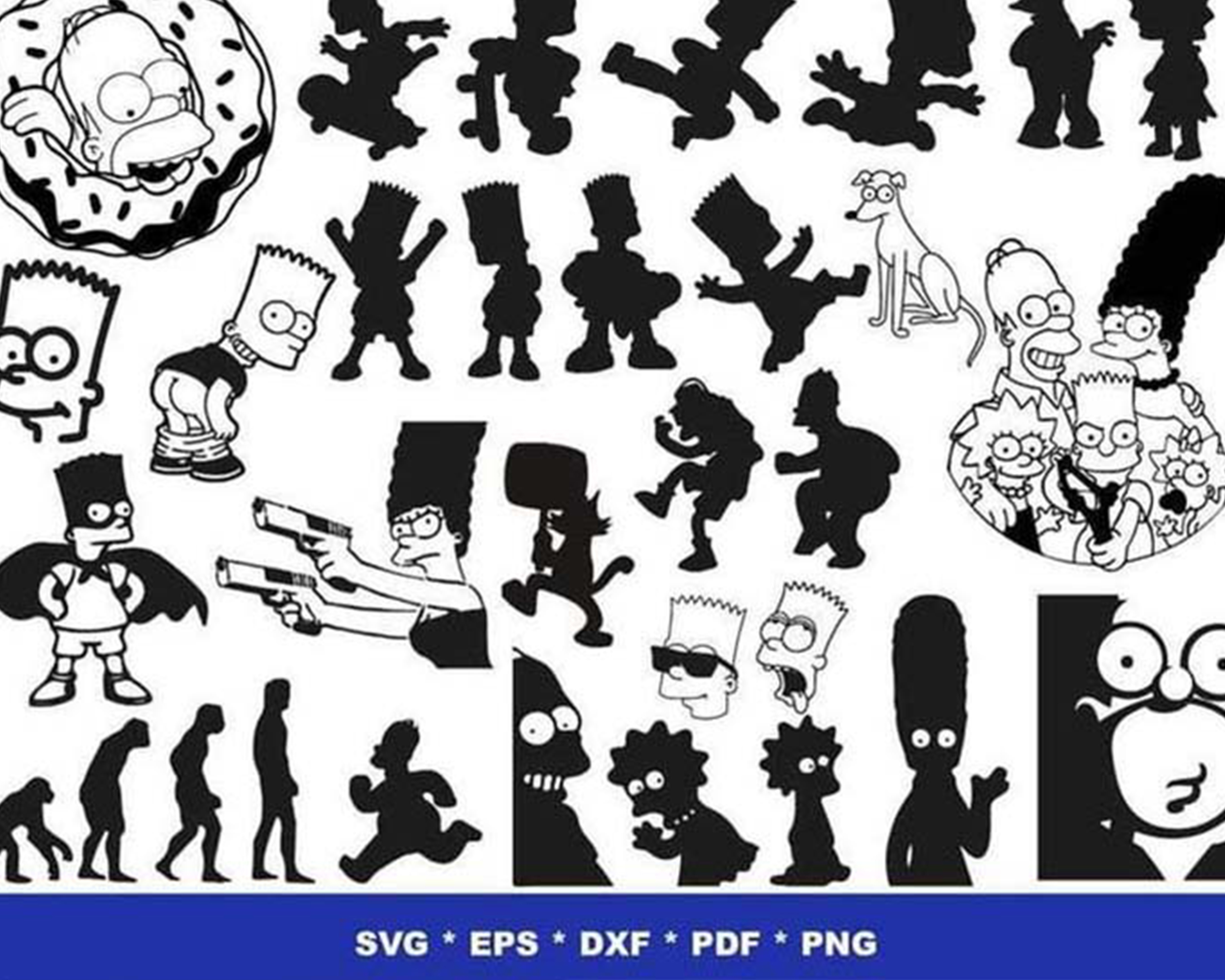 The Simpsons Bundle svg,1000 files The Simpsons svg eps png, - Inspire ...
