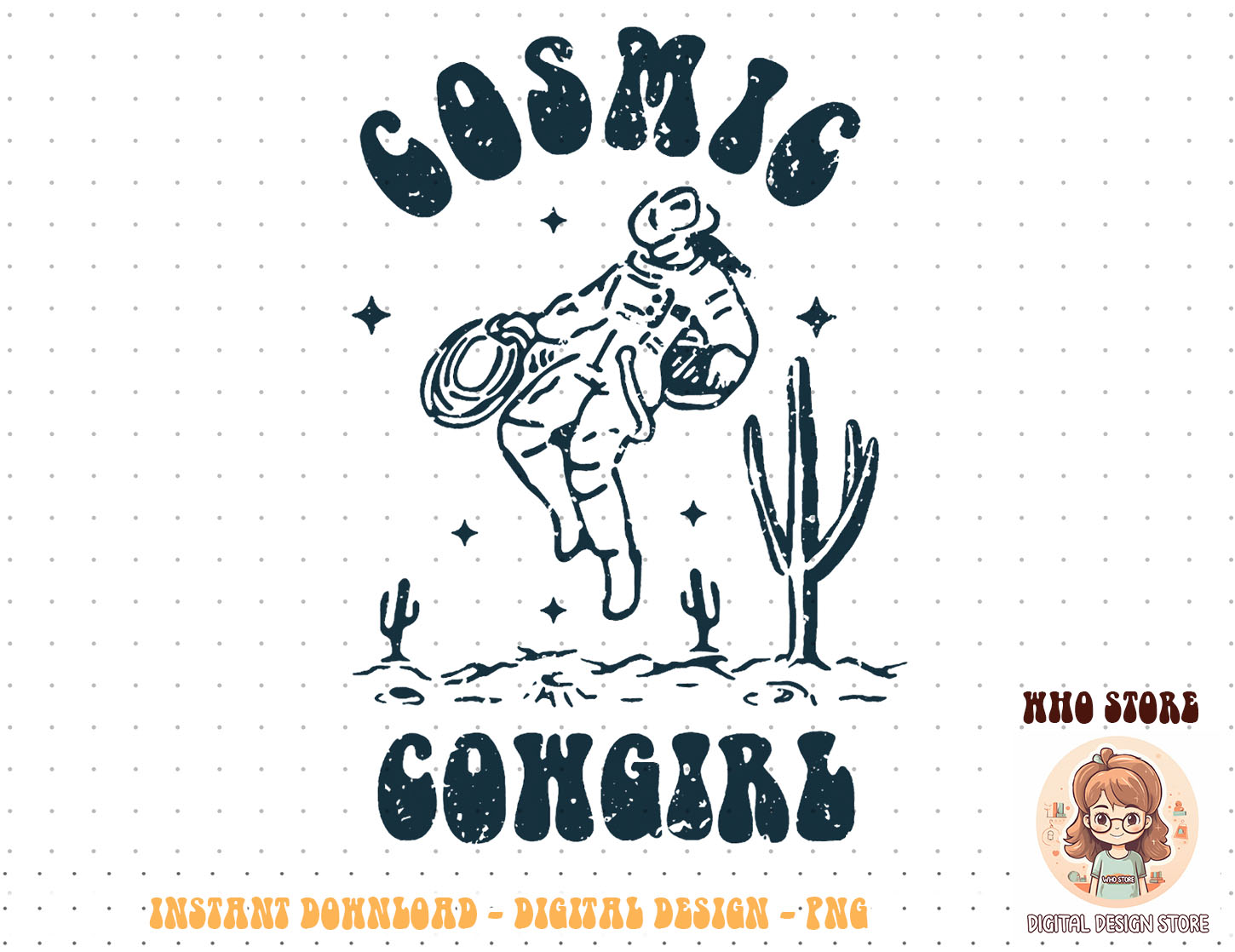 Retro Cowgirl In Space Cosmic Cowboy Western Country Cowgirl - Inspire ...