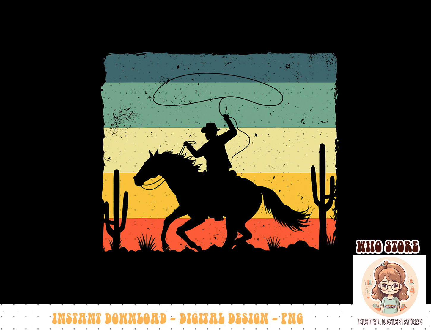 Retro Western Cowboy Design For Men Boys Horse Rider Cowboy | Inspire ...