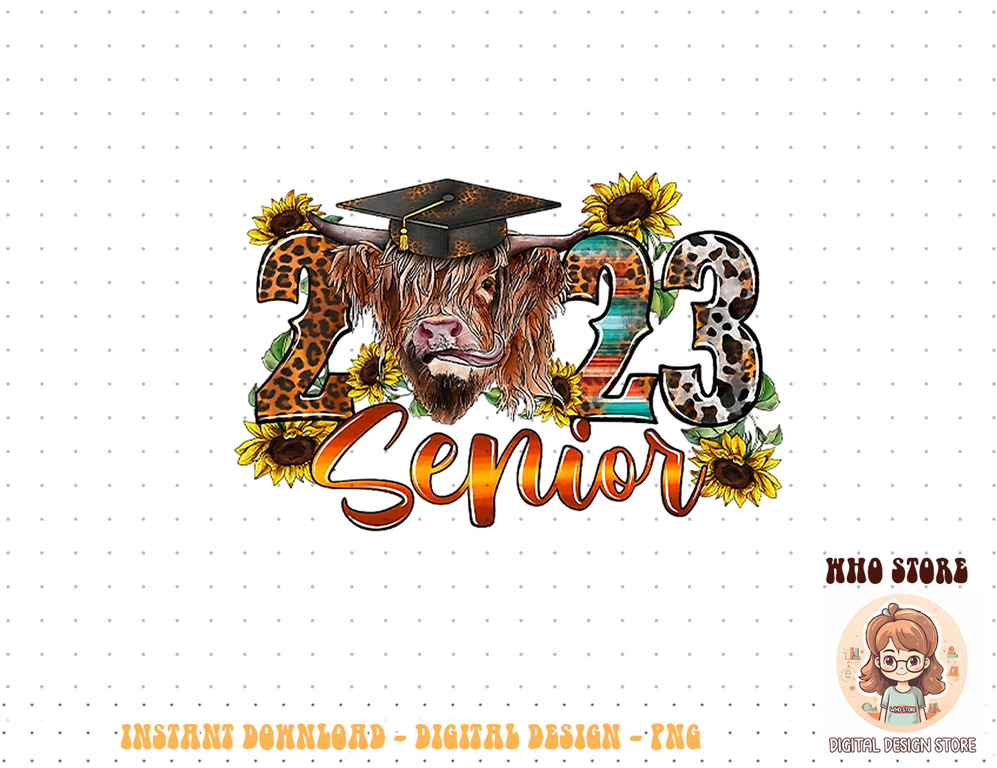 Senior 2023 Highland Cow Western Graduation Gift Class 2023 | Inspire ...