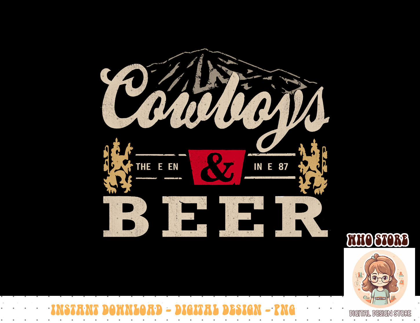Vintage Cowboys Western And Beer, Cowboy Lovers png | Inspire Uplift