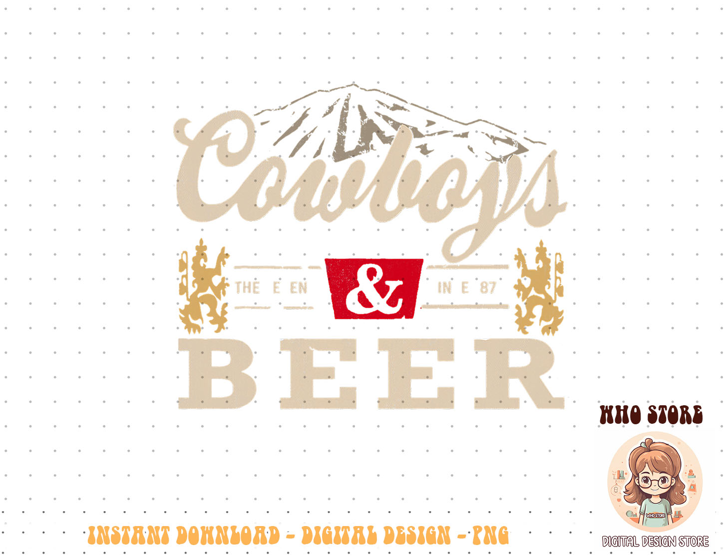 Vintage Cowboys Western And Beer, Cowboy Lovers png | Inspire Uplift