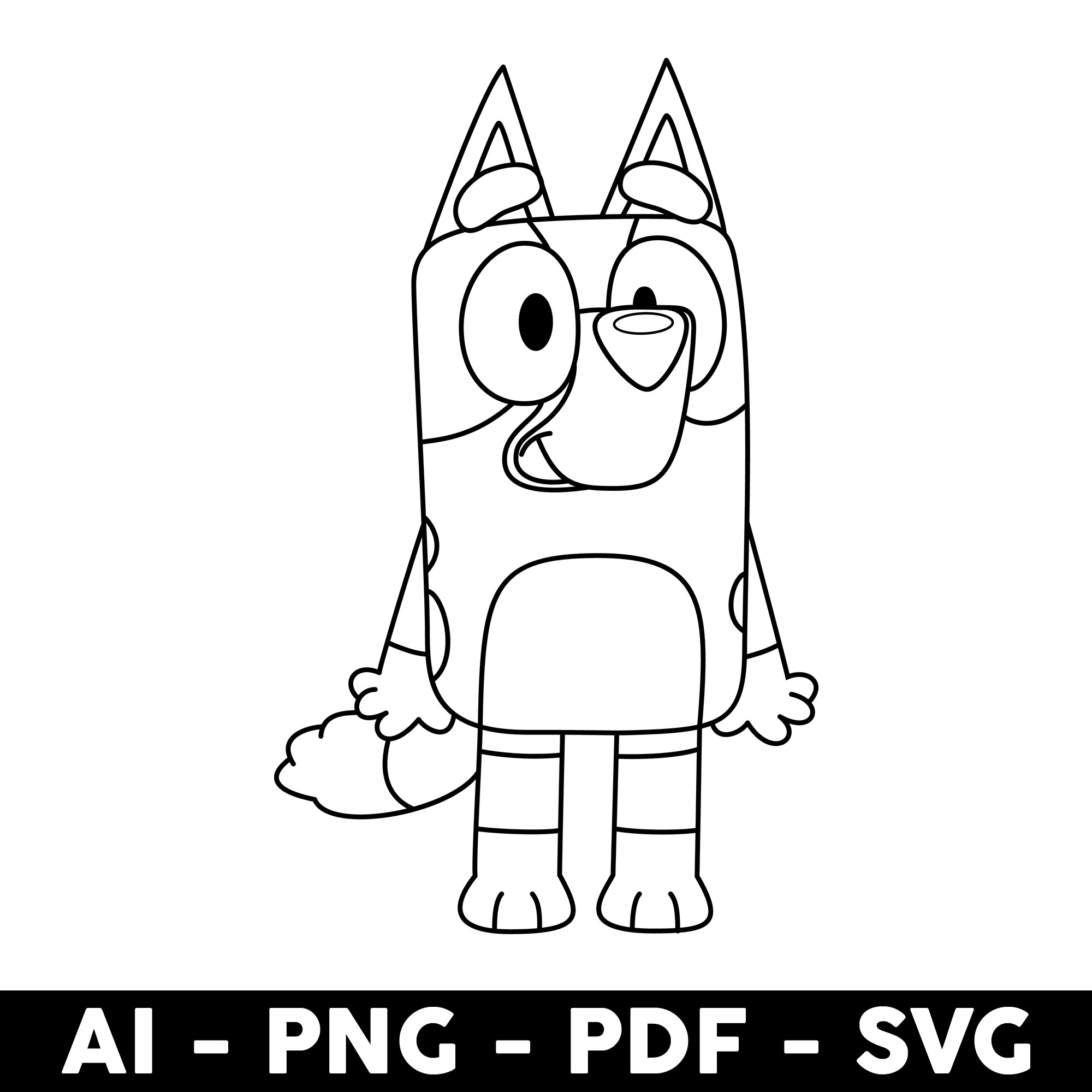 Bluey Outline Svg, Bluey Heeler Dog Svg, Bluey Svg, Bluey Do | Inspire ...