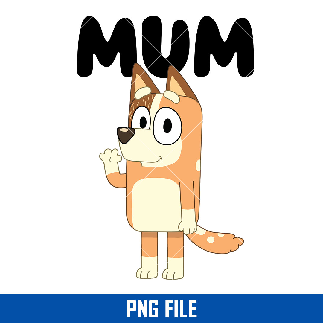 Chilli Mum Png, Bluey Chilli Dog Png, Bluey Family Png, Blue - Inspire ...