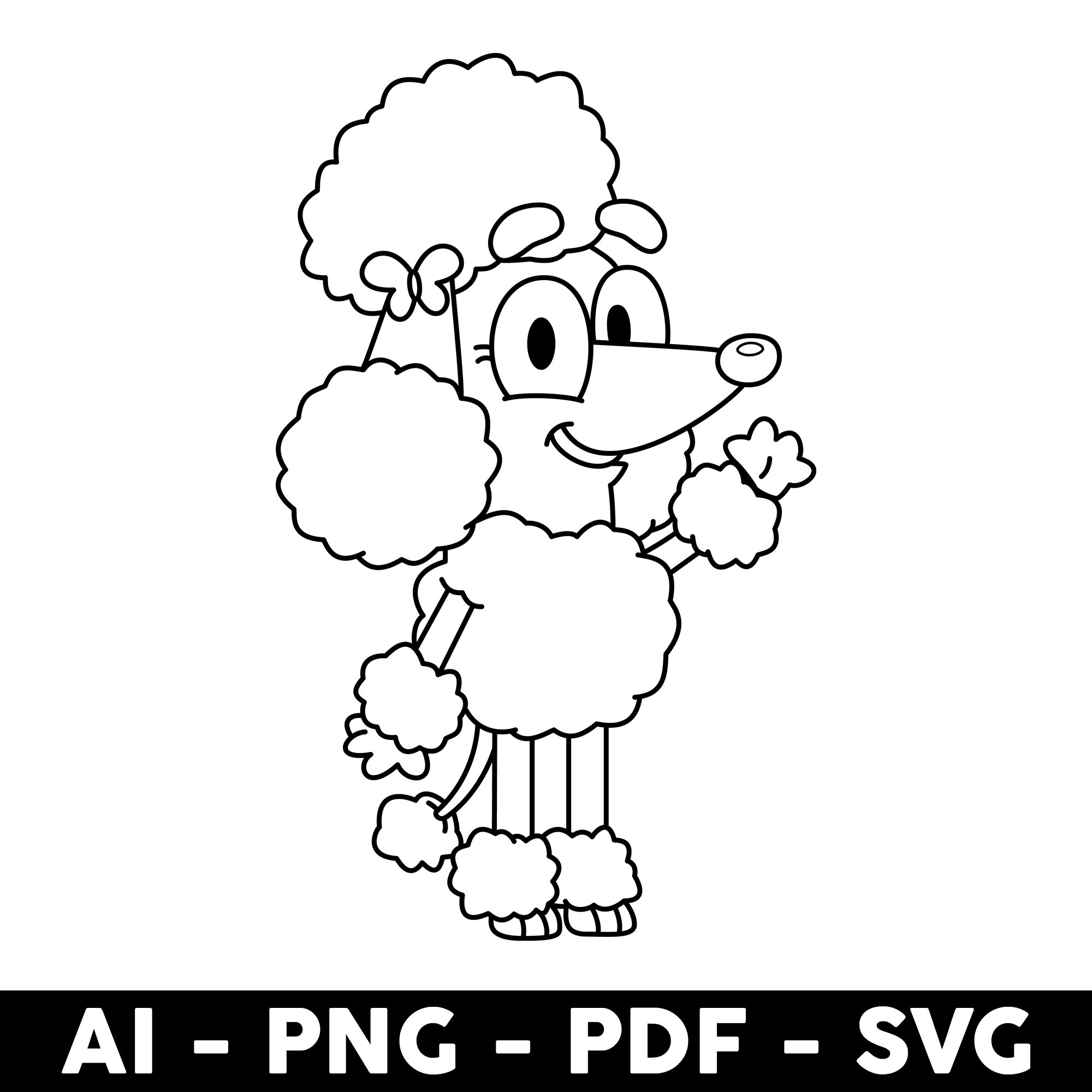 Coco Svg, Coco Outline Svg, Coco Bluey Friends Svg, Bluey Sv | Inspire ...