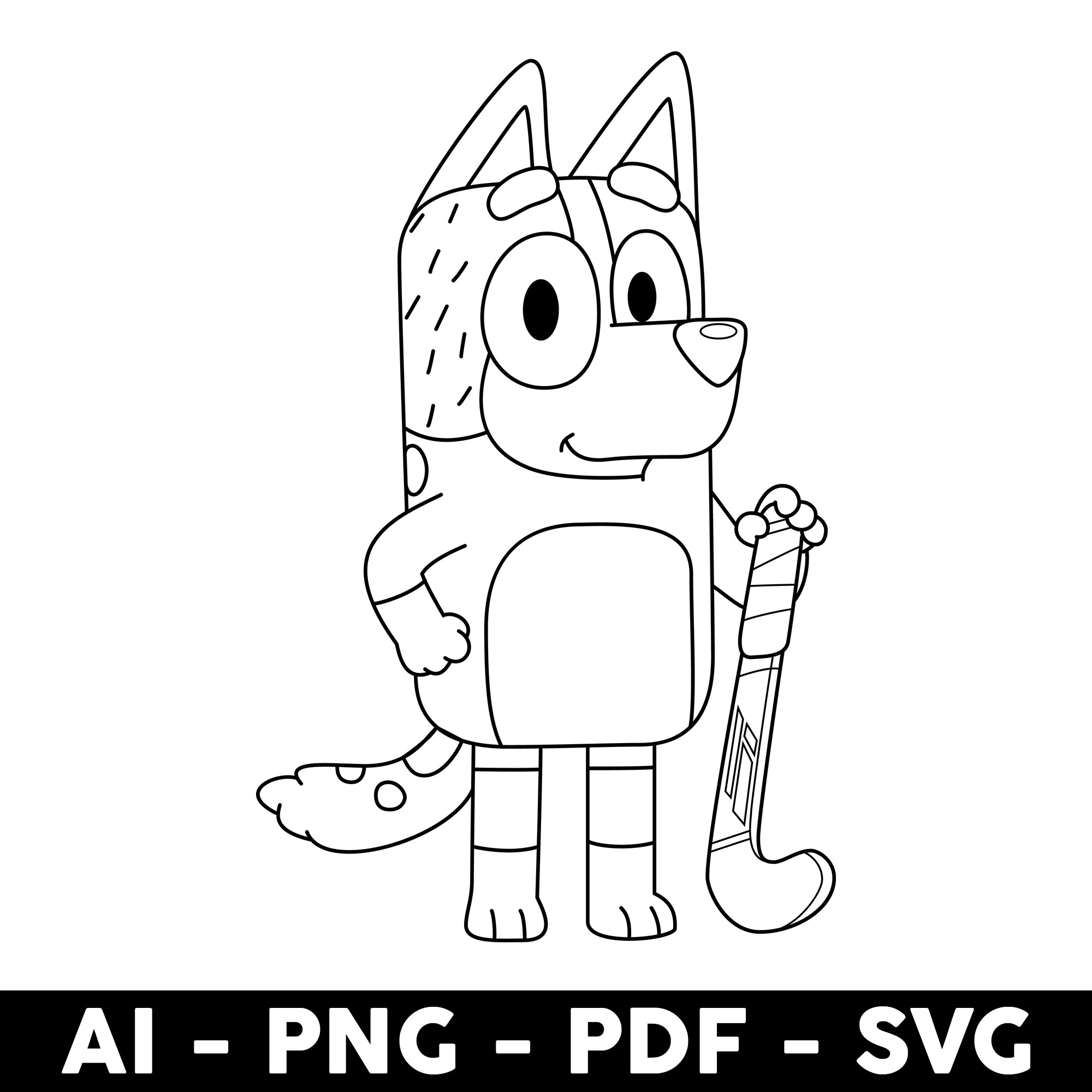 Chilli Svg, Chilli Outline Svg, Chilli Bluey Friends Svg, Bl - Inspire ...