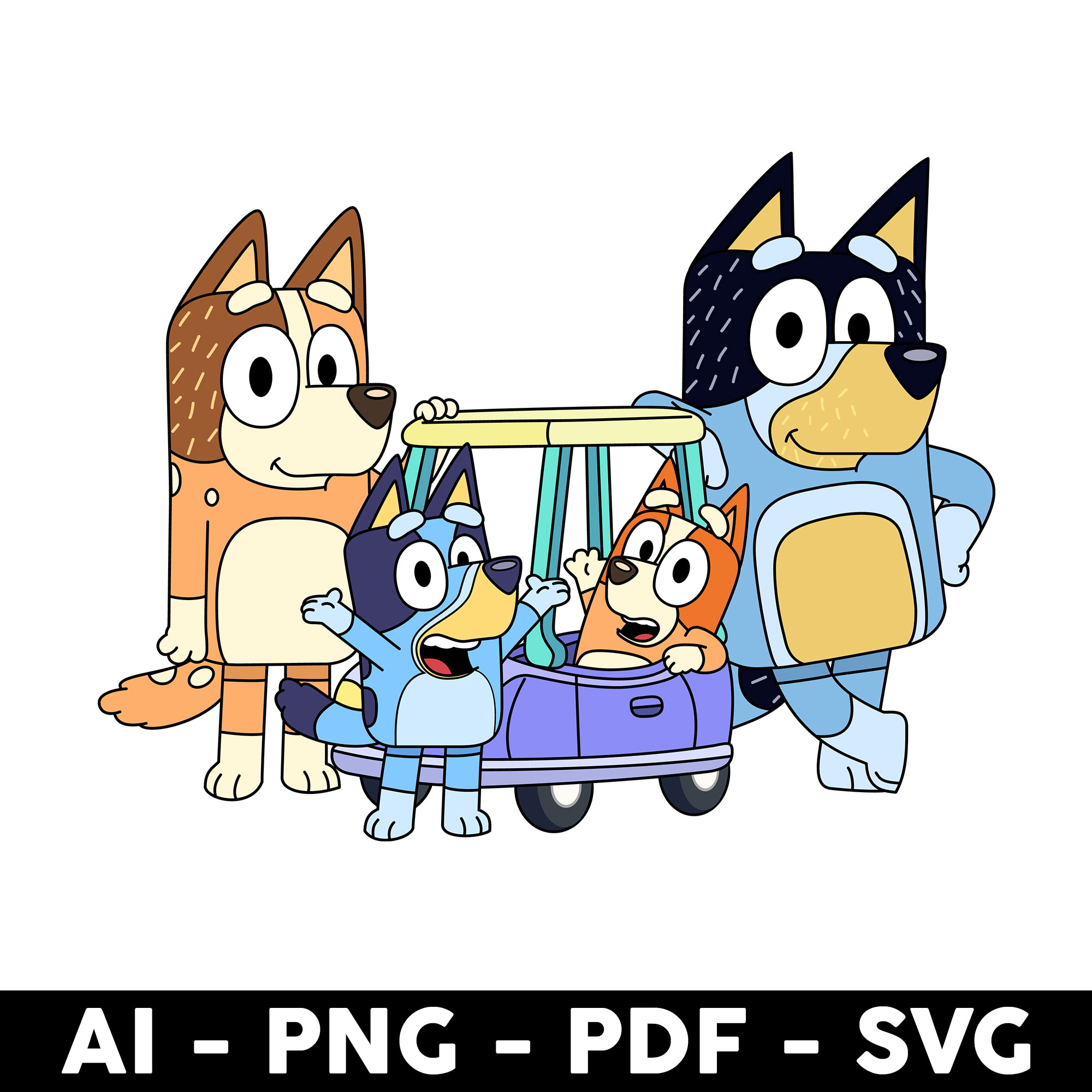 Bluey Family Svg, Bluey Dog Family Svg, Bluey Svg, Bluey Dog - Inspire ...