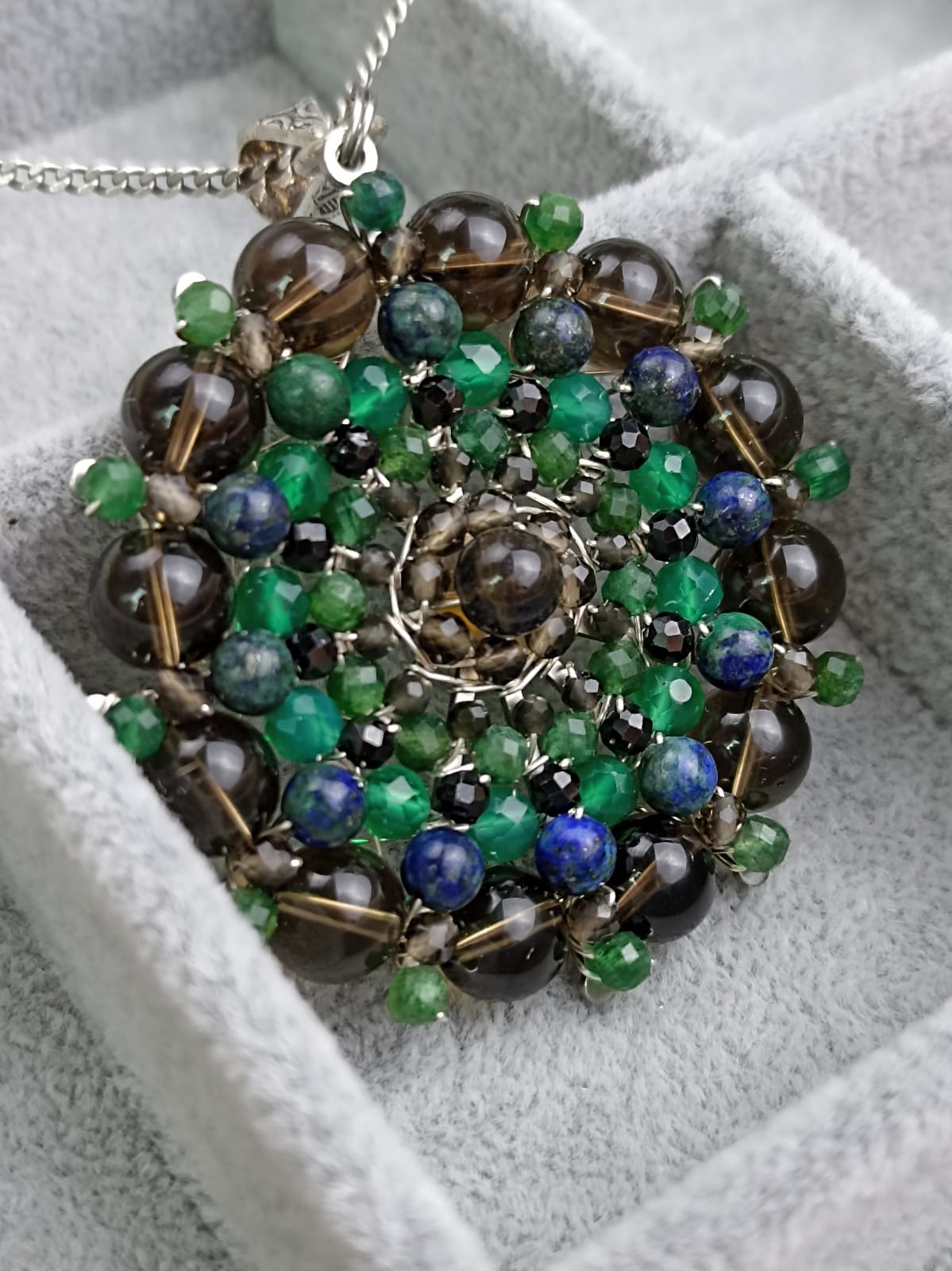 jewelry mandala, luxurious neck pendant made of semiprecious - Inspire ...