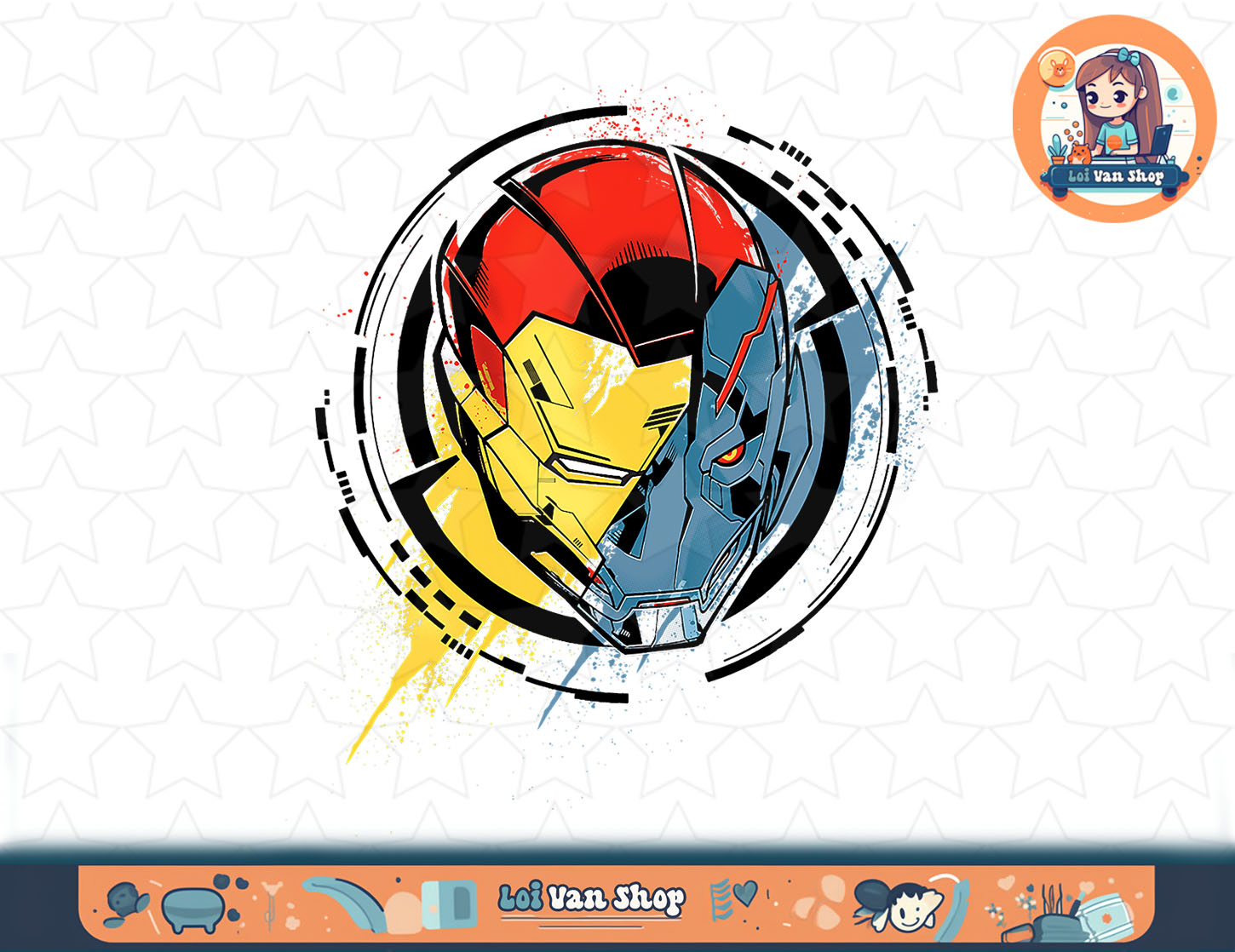 Marvel Avengers Ultron Paint Splatter T-Shirt copy png | Inspire Uplift