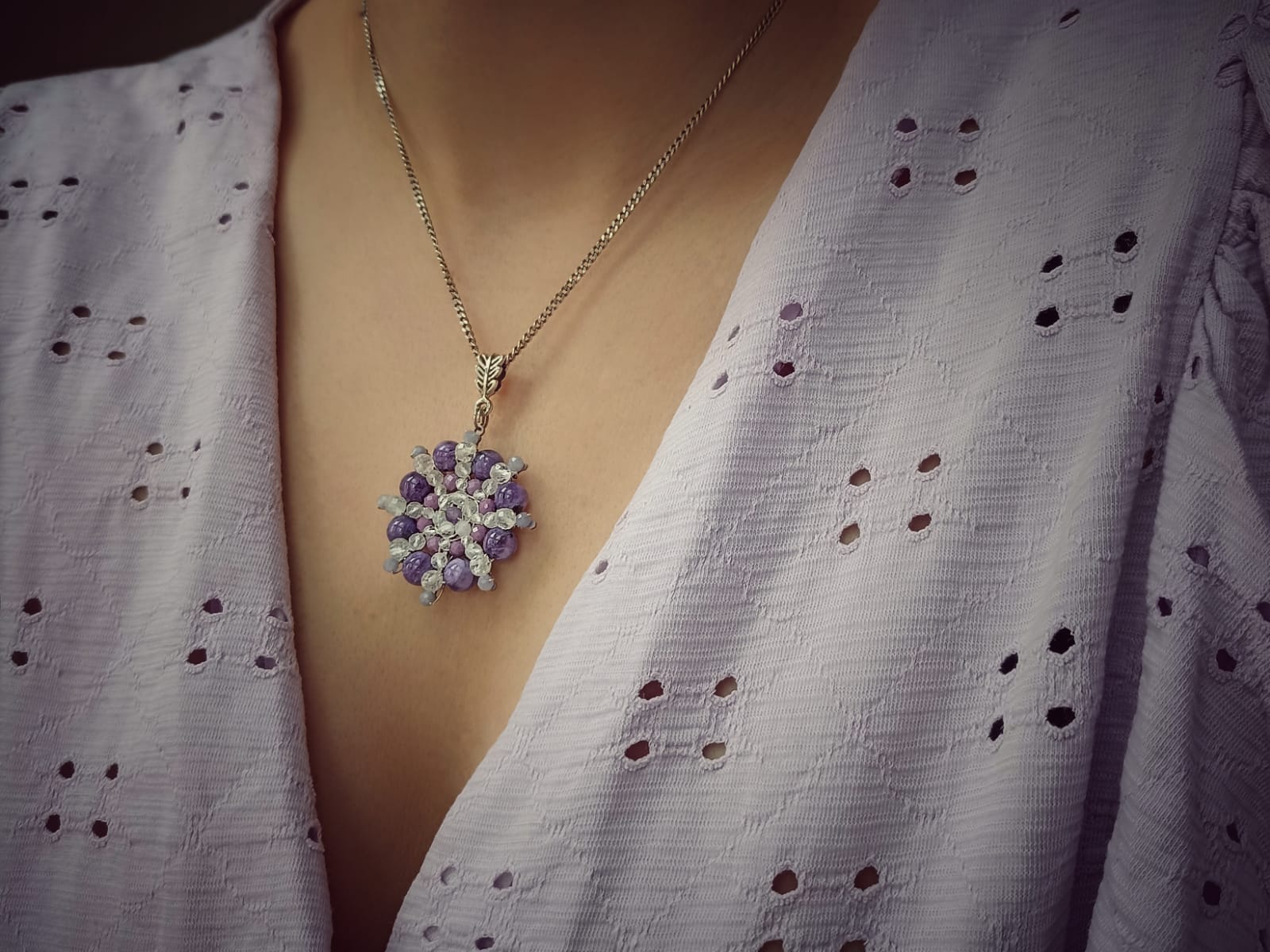 jewelry mandala, luxurious neck pendant made of semiprecious - Inspire ...