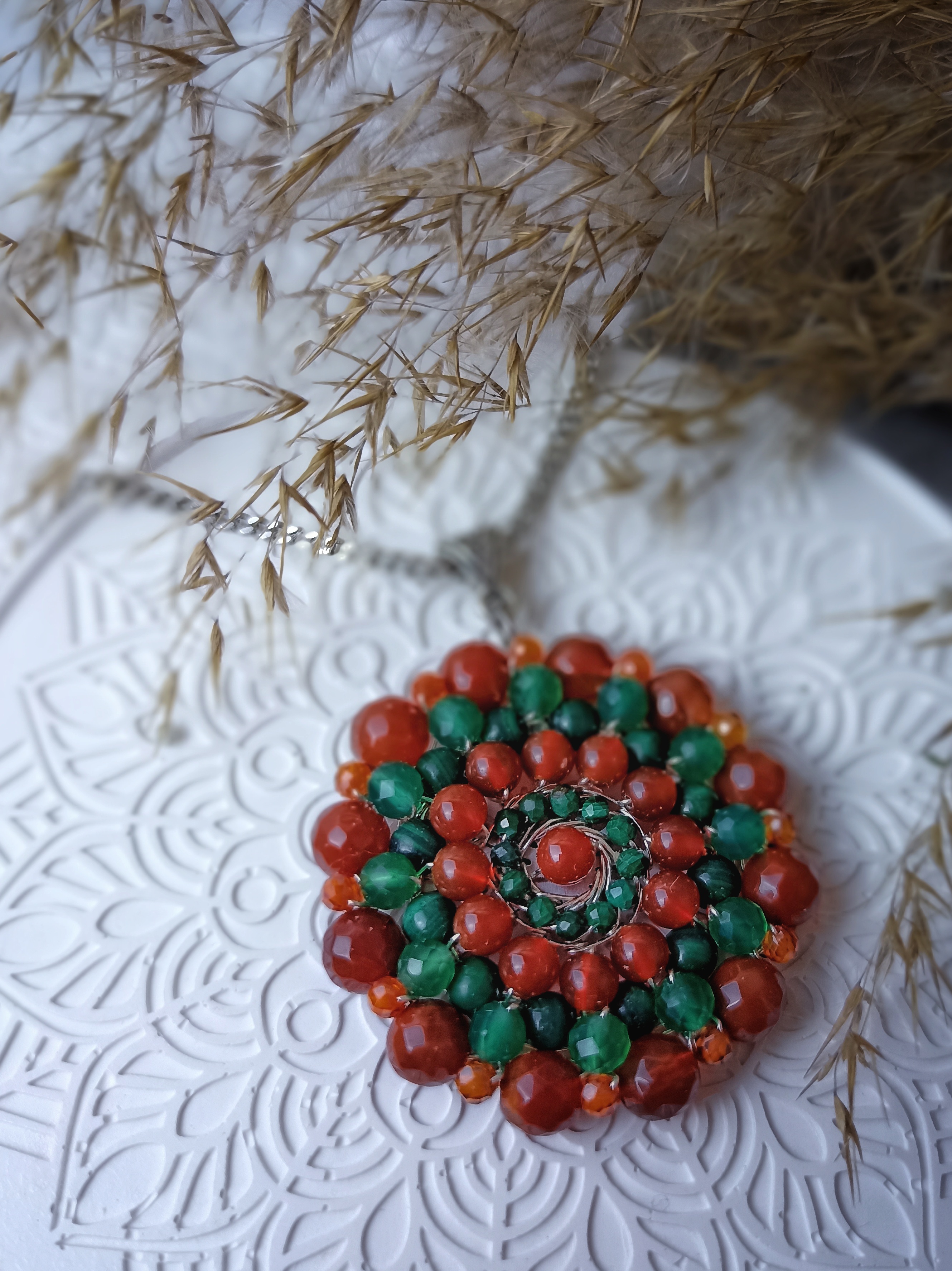 jewelry mandala, luxurious neck pendant made of semiprecious - Inspire ...