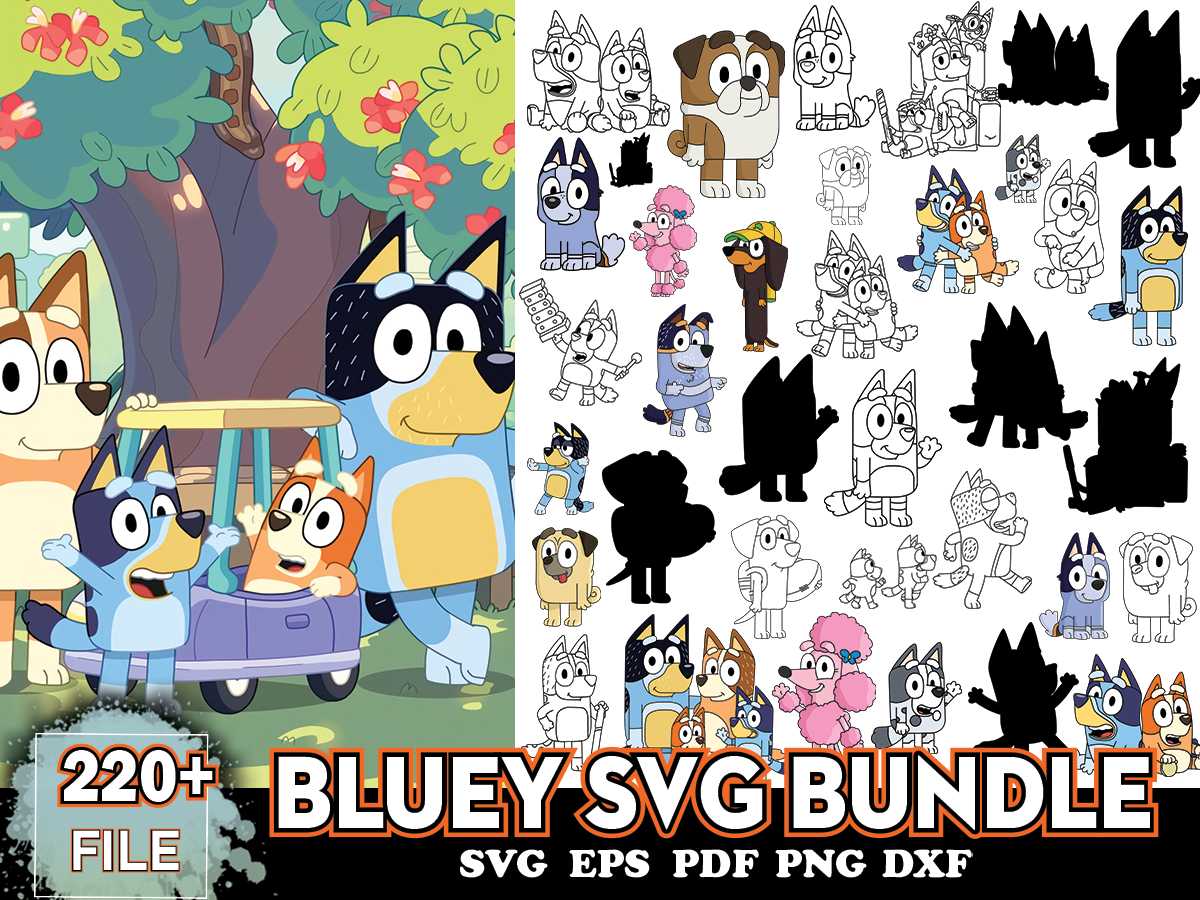 220 Files Bluey Svg Bundle, Bluey Svg, Bluey Heeler Svg | Inspire Uplift