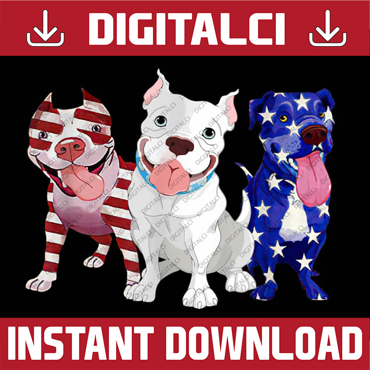 4th of July Pitbull Dog Flag USA 4th Of July, Memorial day, - Inspire ...