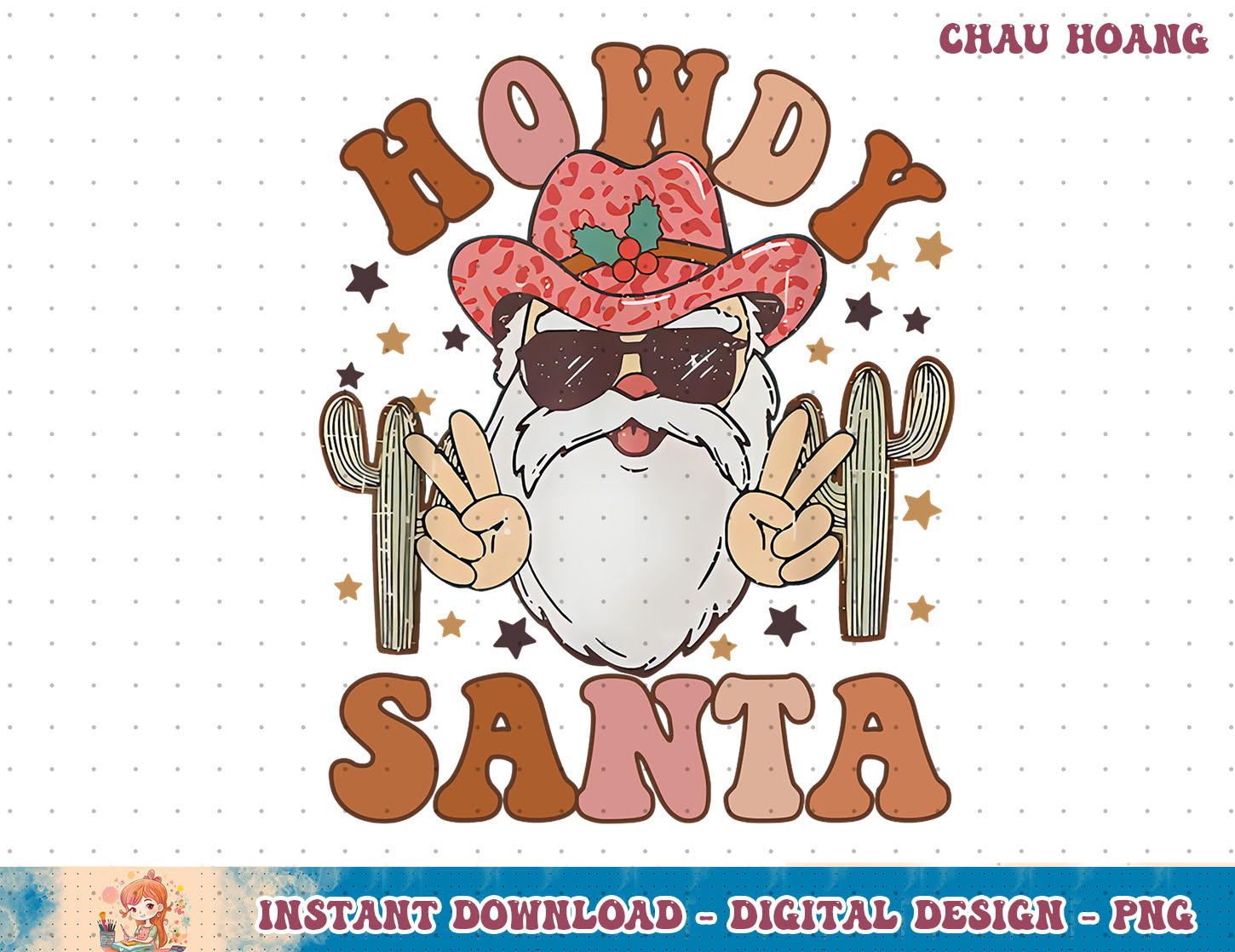 Christmas Cowboy Howdy Santa Western Vintage Cowgirl Retro S - Inspire ...