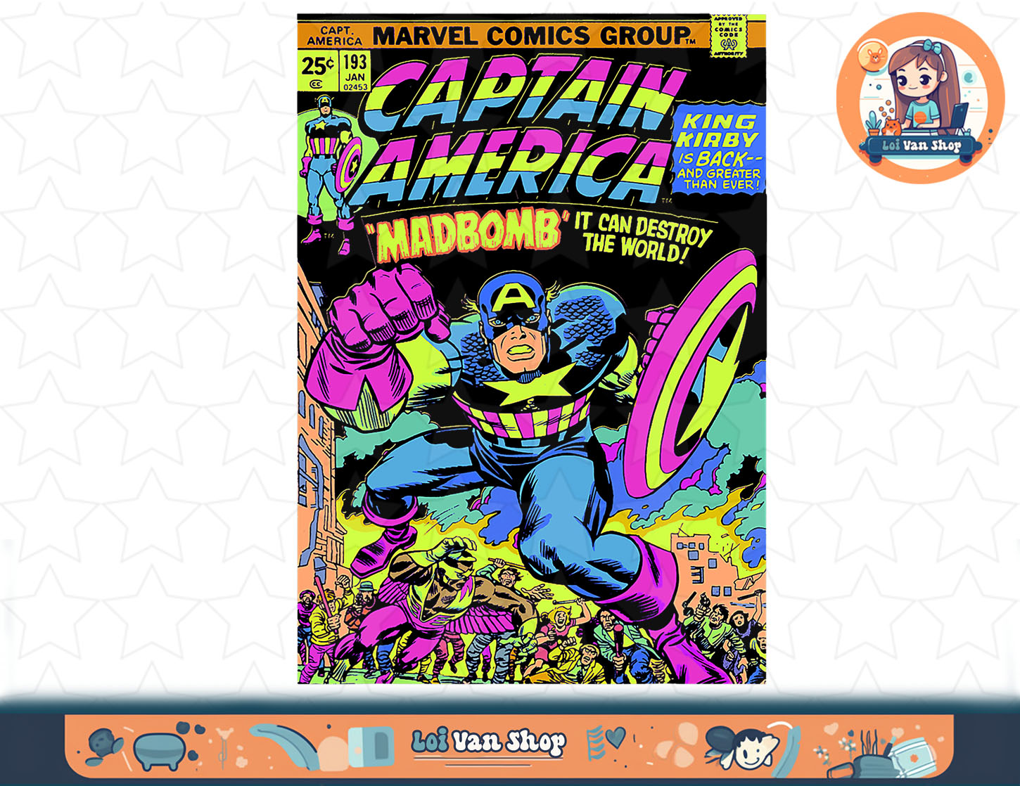 Marvel Captain America Comic Neon Graphic T-Shirt T-Shirt.pn | Inspire ...