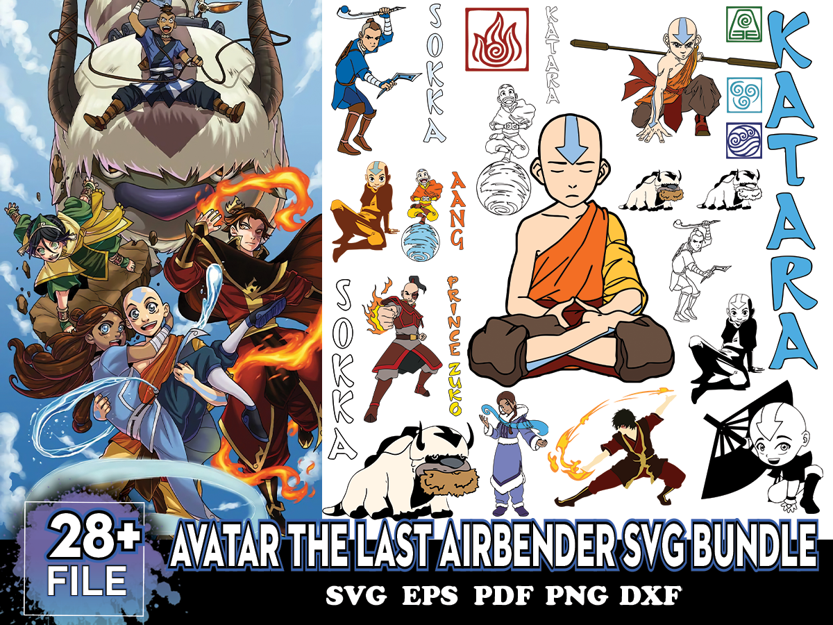 Avatar The Last Airbender Svg Bundle, Aang Svg, Avatar Svg | Inspire Uplift