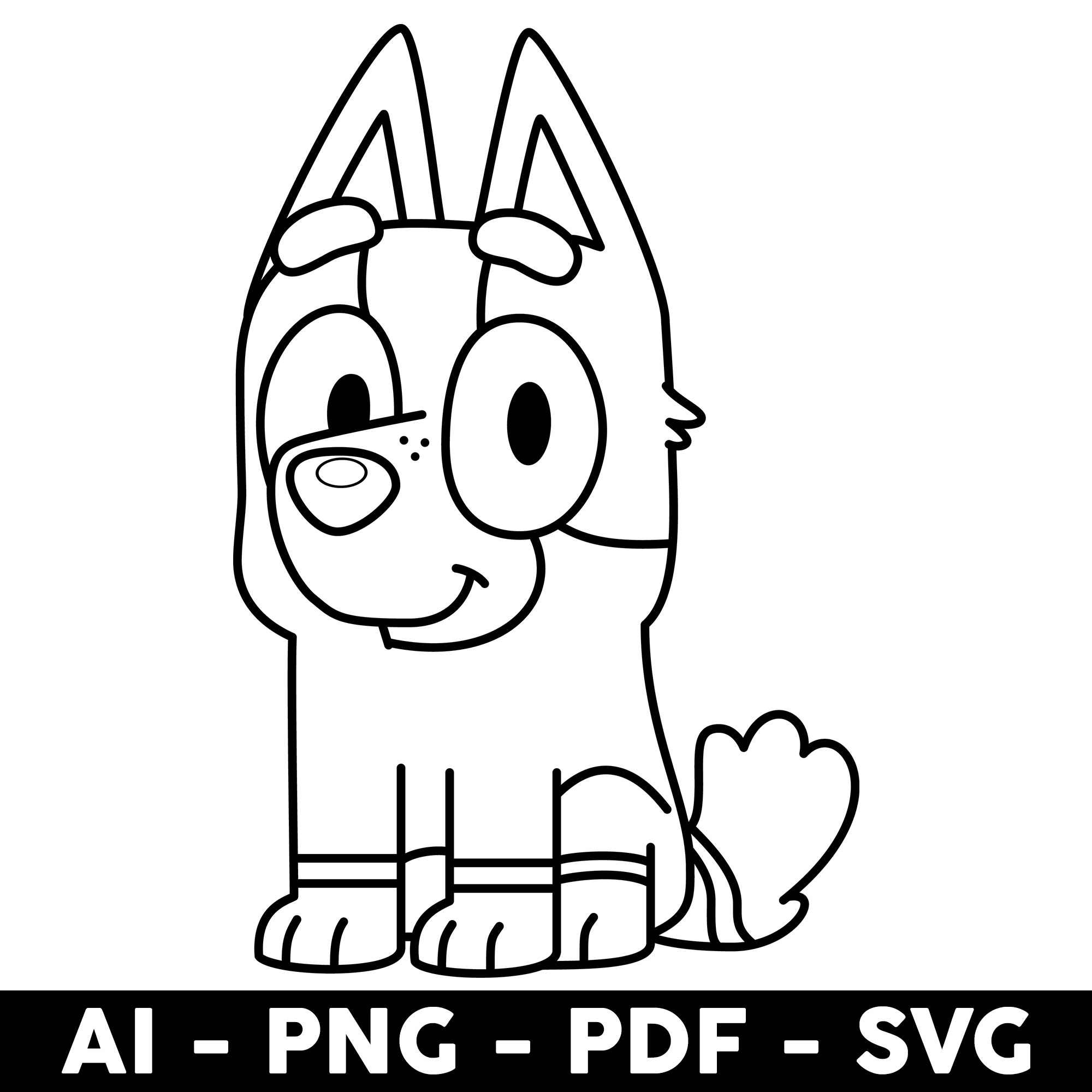Bluey Socks Outline Svg, Socks Dog Svg, Socks Svg, Bluey Svg - Inspire ...