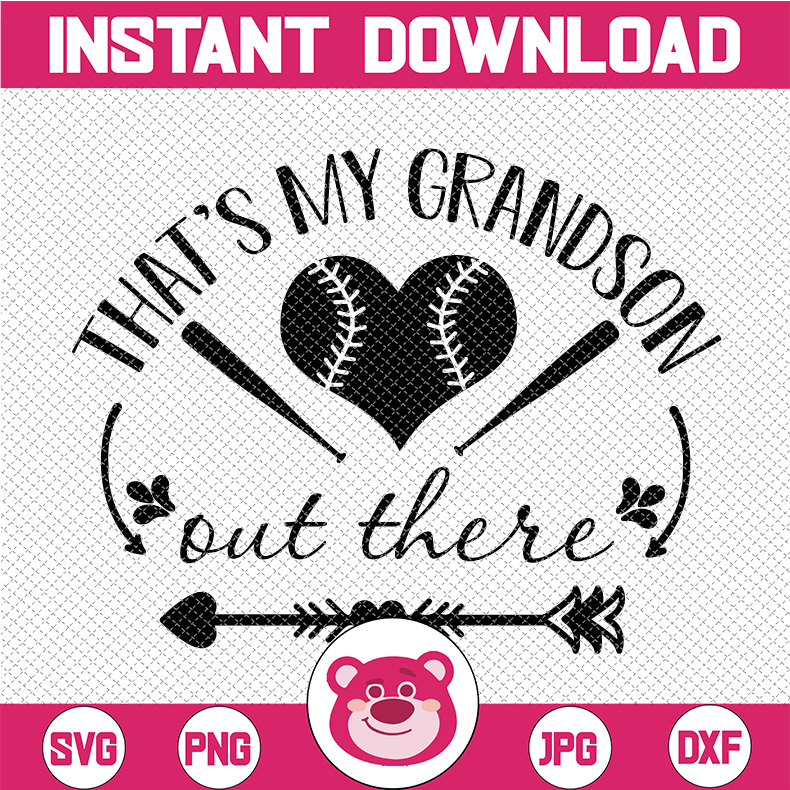 That's my grandson, Baseball svg, Grandma Mom Svg cutting fi | Inspire ...