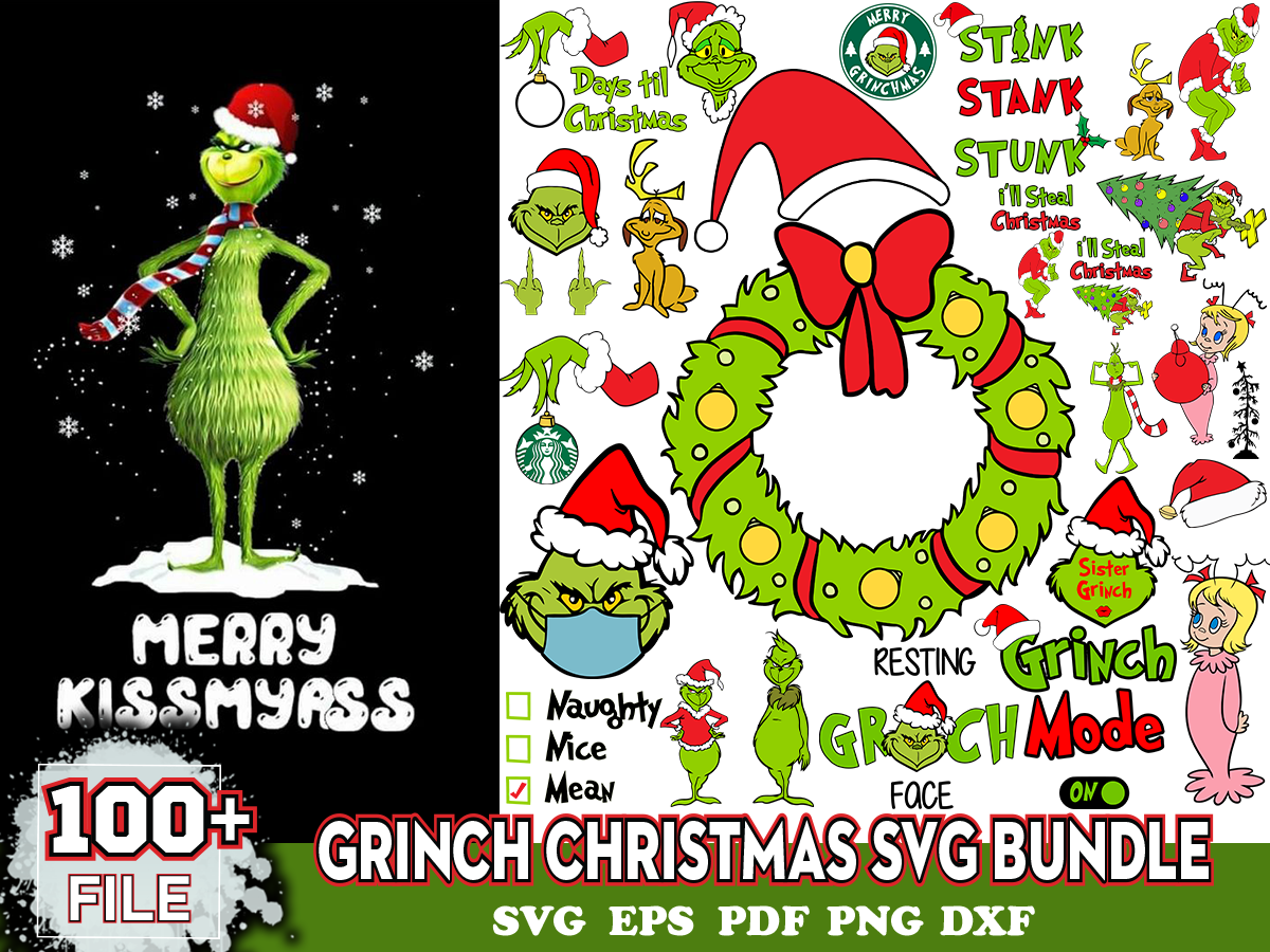 100 Grinch Christmas Svg Bundle, Christmas Svg, Grinch Svg, | Inspire ...