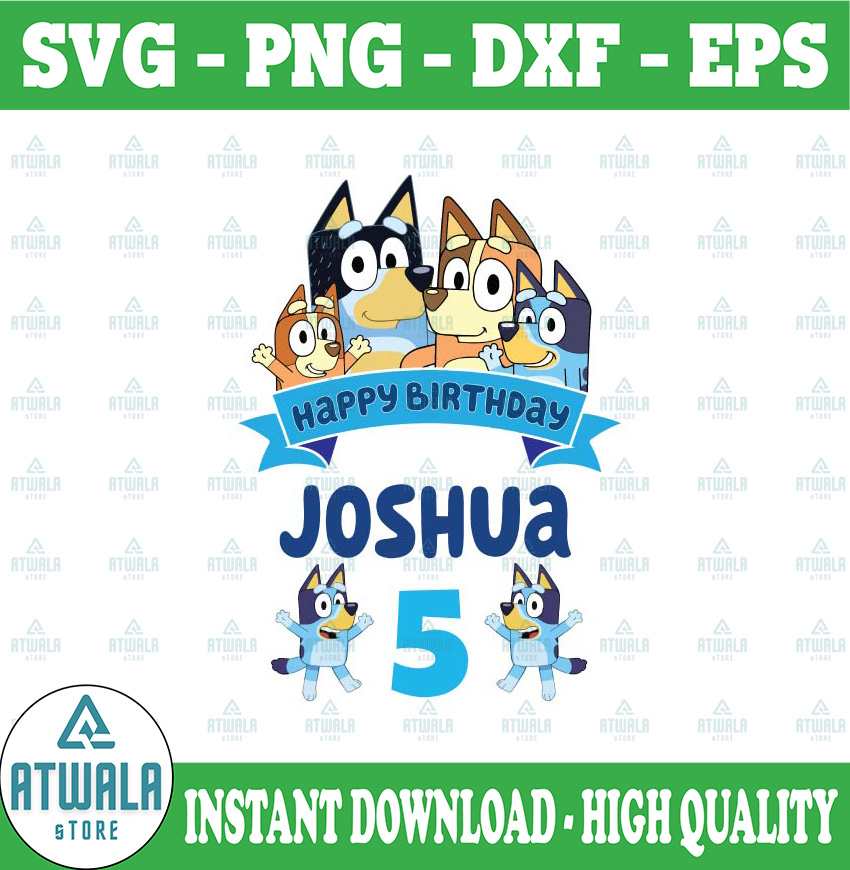 Personalized Bluey SVG, Bluey Family SVG, Bluey Party Animat | Inspire ...