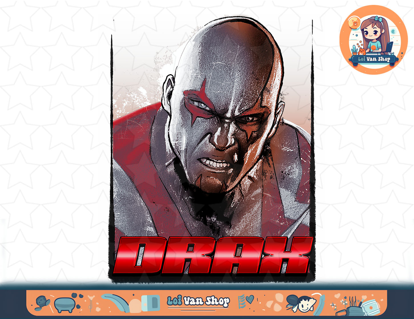 Marvel Guardians Of The Galaxy Drax Hero Comic Poster T-Shir - Inspire ...