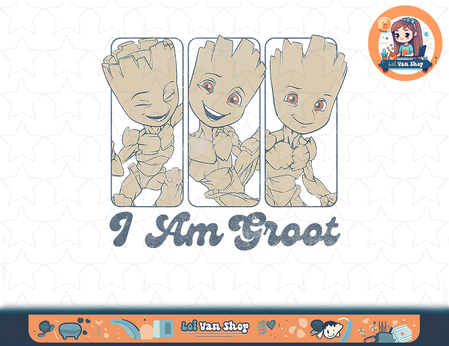 Marvel Guardians Of The Galaxy I Am Groot Retro Panels T-Shi - Inspire ...