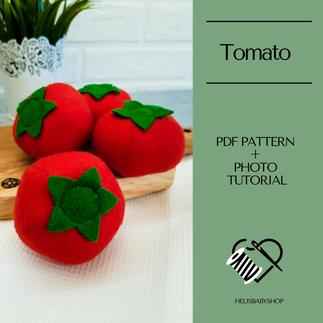 Felt Tomato Sewing Pattern and Tutorial, DIY Felt Food Templ - Inspire ...