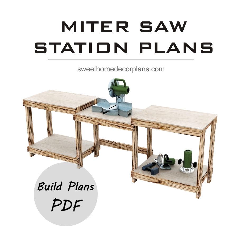 Diy Miter Saw Station plans pdf for workshop. Workbench saw | Inspire ...