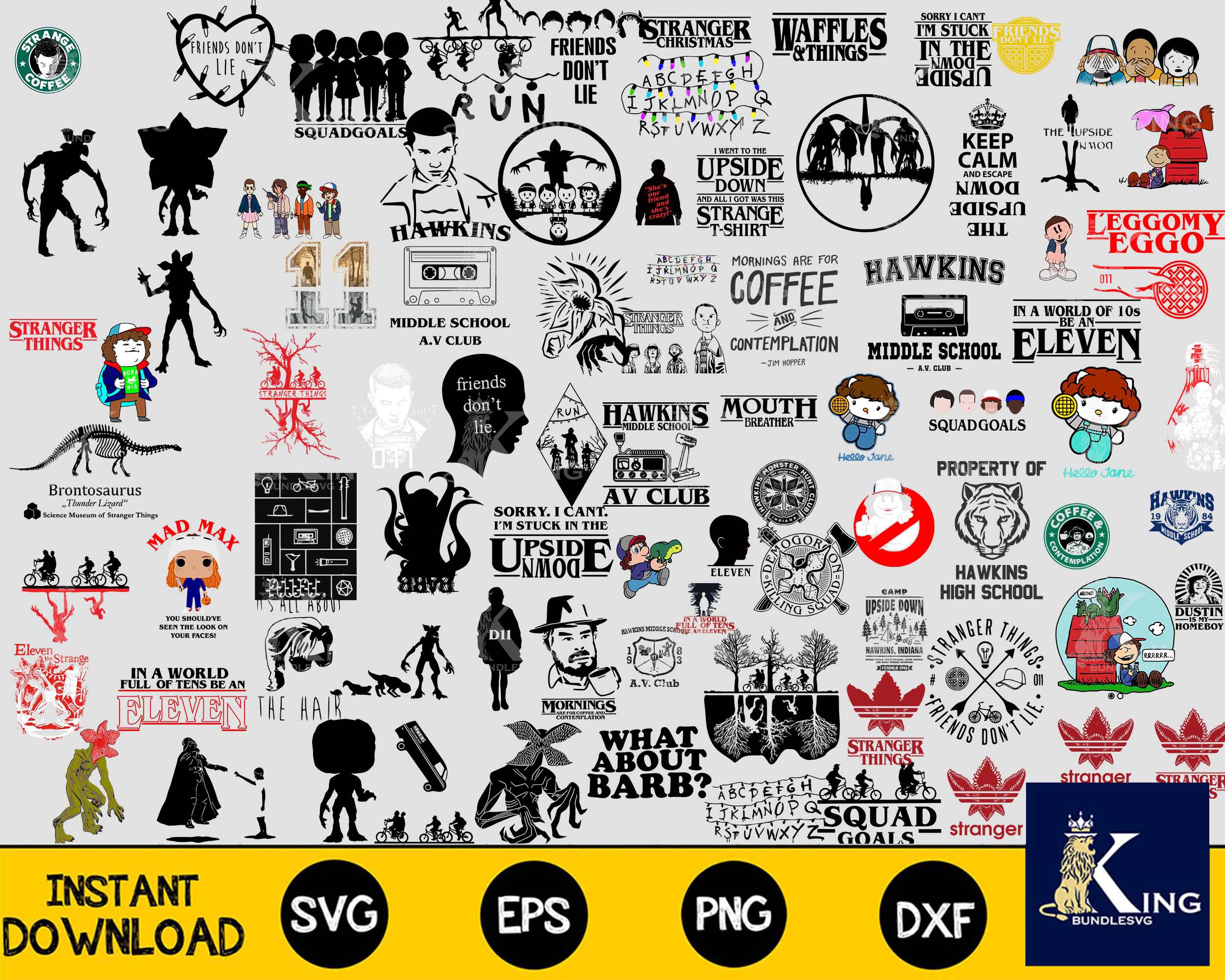 280 file Stranger Things SVG ,Mega Bundle Stranger Things | Inspire Uplift