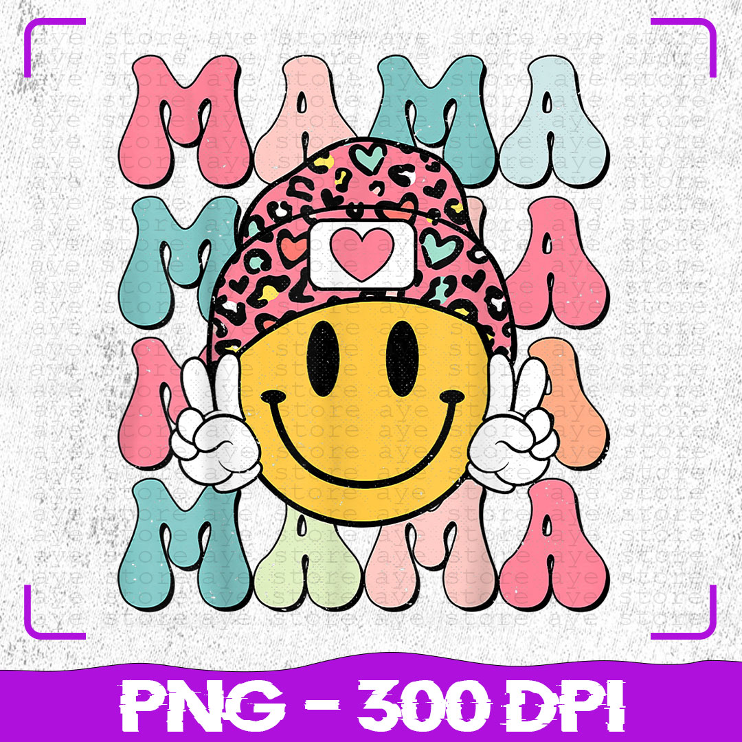 Retro Happy Face Mama Groovy, Smile Face Png, Mother's Day P | Inspire ...