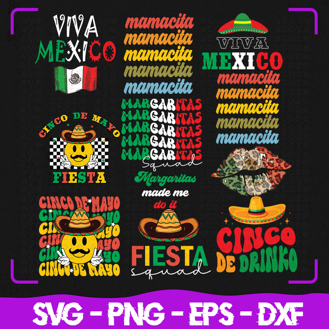 Cinco De Mayo Bundle Svg, Mexico SVG, Cinco de Mayo Svg bund | Inspire ...
