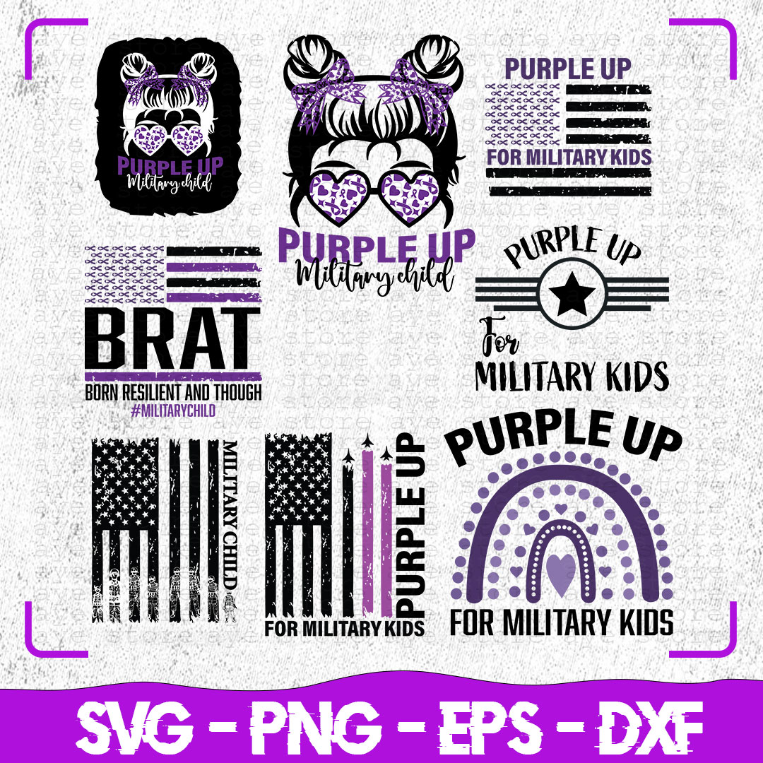 Purple Up for Military Kids Svg, Purple Up For Military svg, - Inspire ...