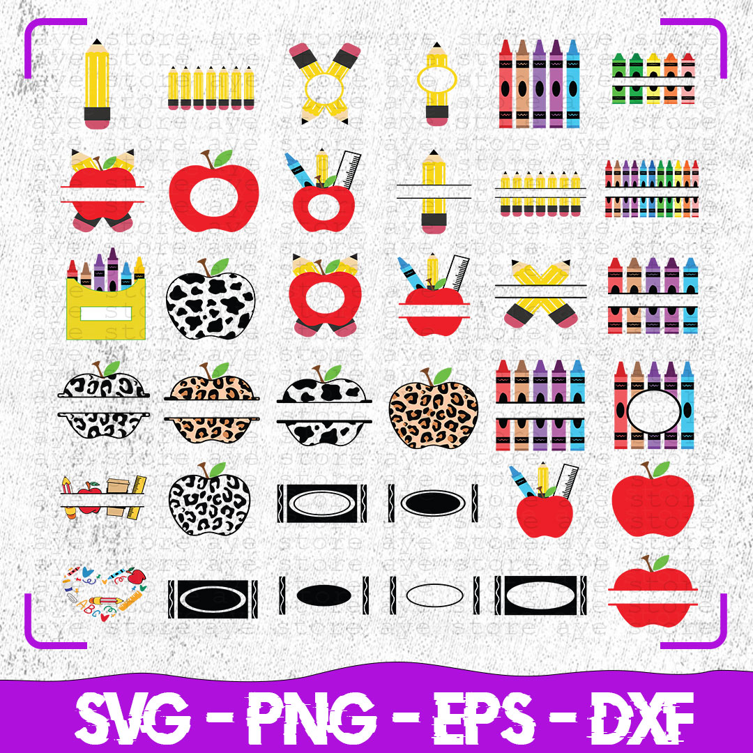 Crayon Split Monogram Svg, Crayon svg, teacher svg, Teacher | Inspire ...