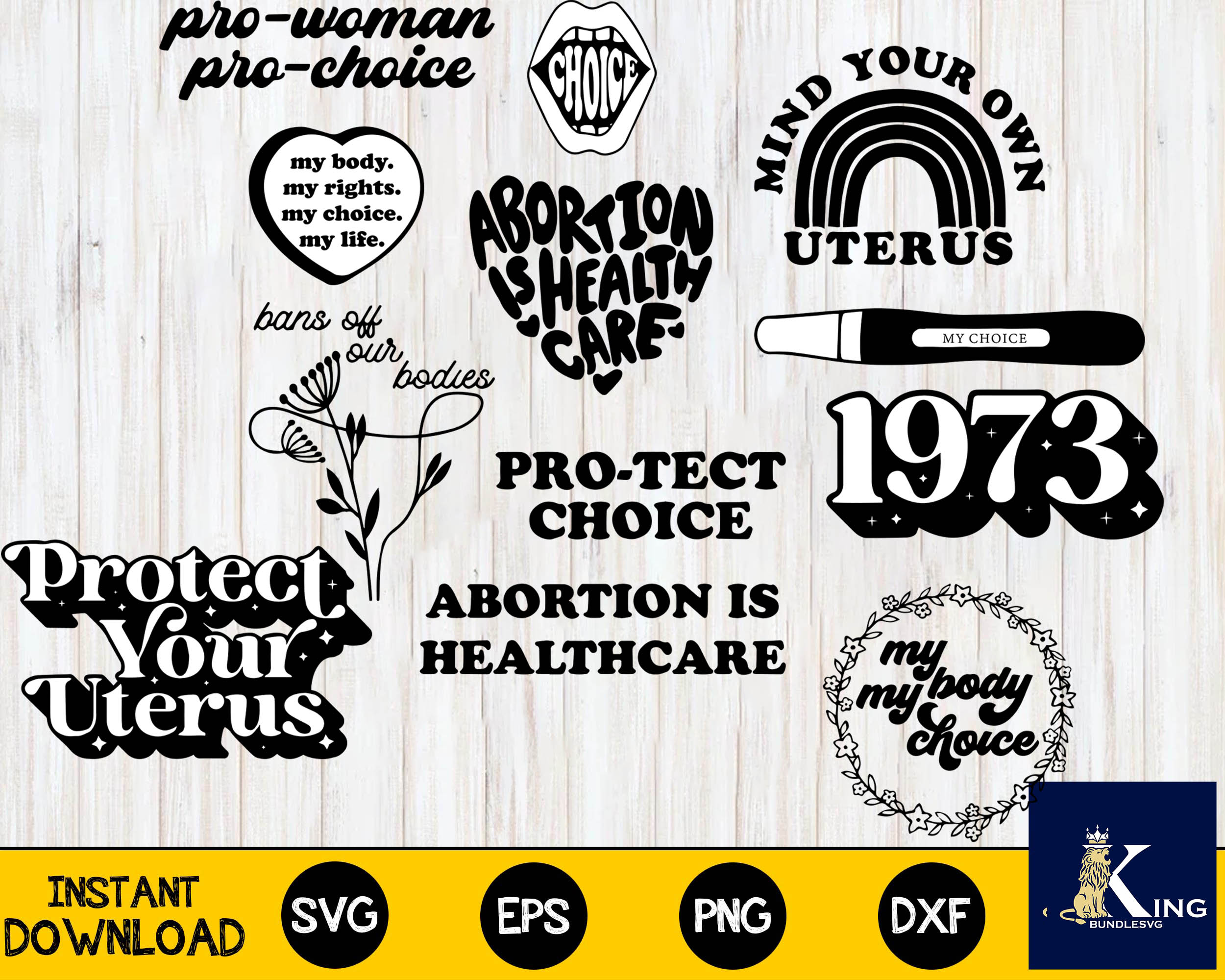 Pro Choice Svg Bundle , Reproductive Rights, Roe v. Wade - Inspire Uplift