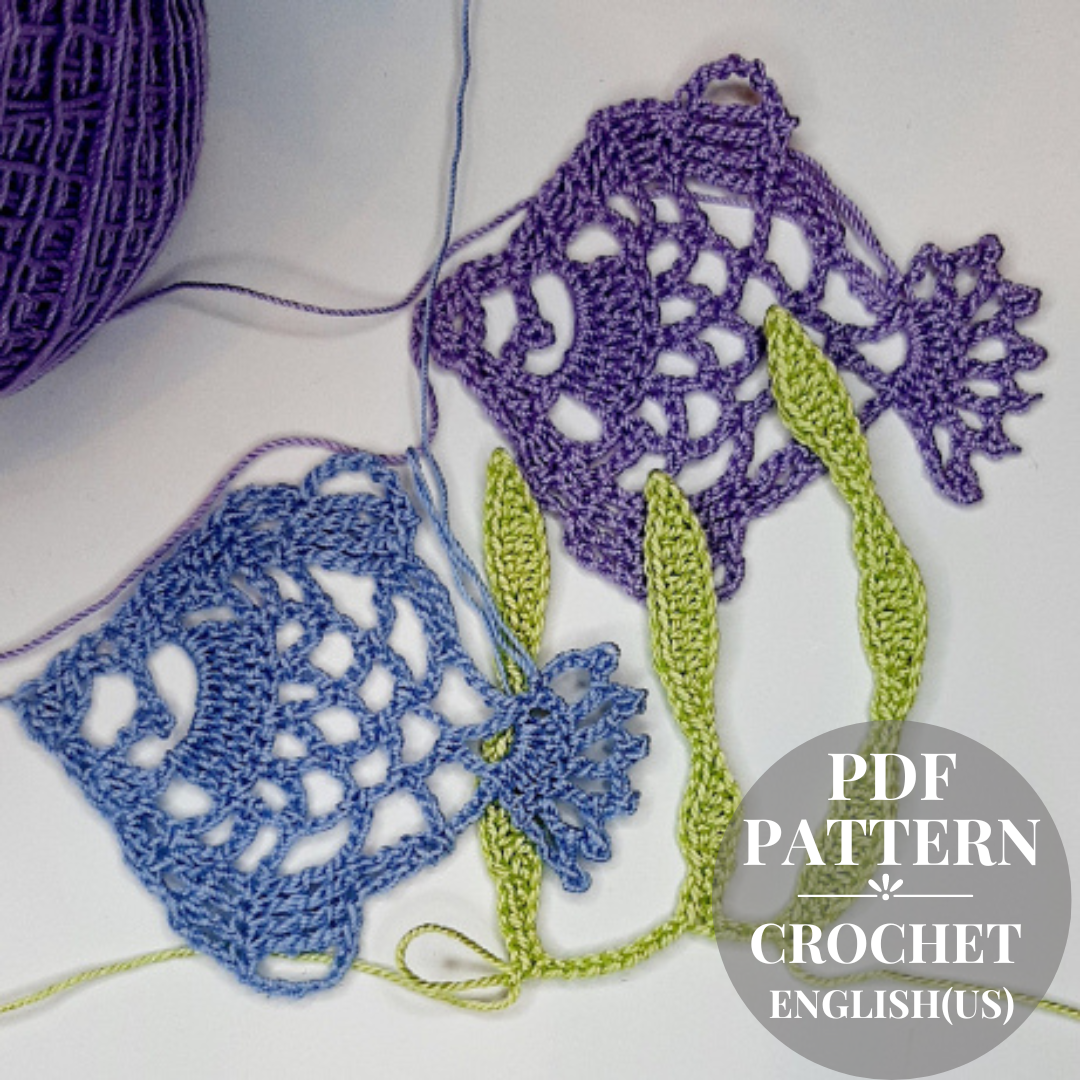 Easy crochet fish pattern, marine appliques, crochet sea ani - Inspire ...