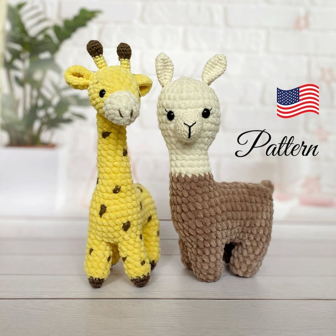 Crochet Pattern Set Animals. Amigurumi pattern crochet giraf | Inspire ...