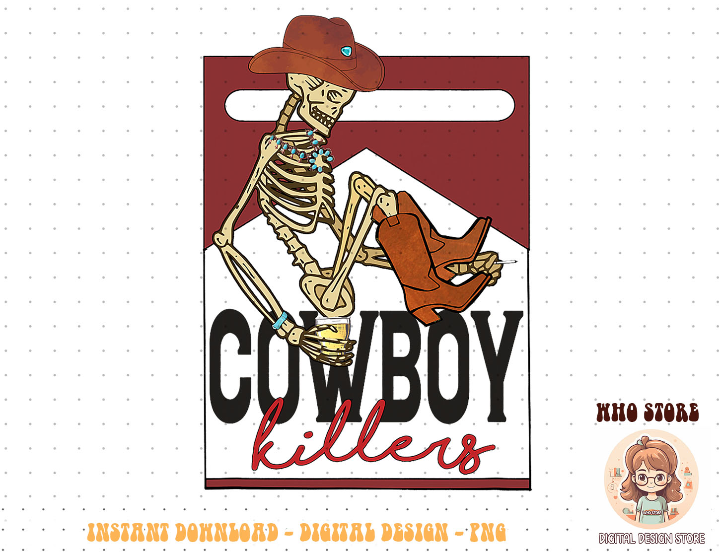Western Cowboy vintage Punchy Cowboy Killers Skull Skeleton | Inspire ...