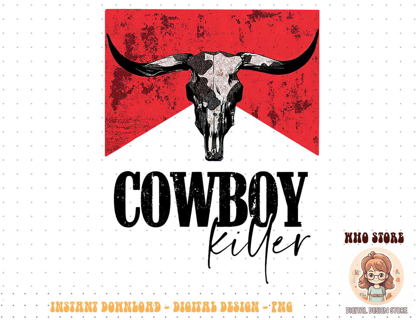 Western Cowgirl Vintage Punchy Cowboy Killers Skull png | Inspire Uplift