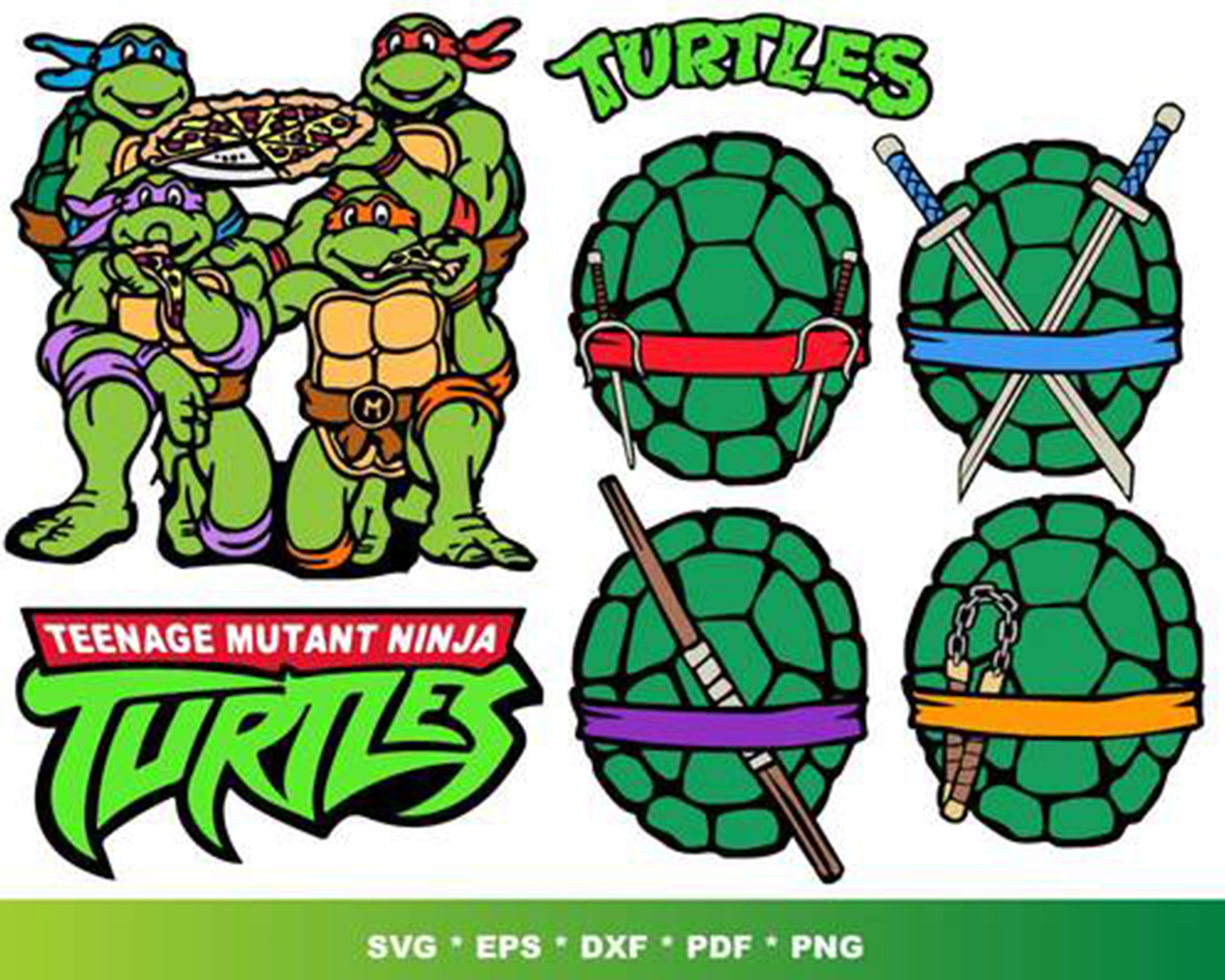 Ninja Turtle Shell Vector