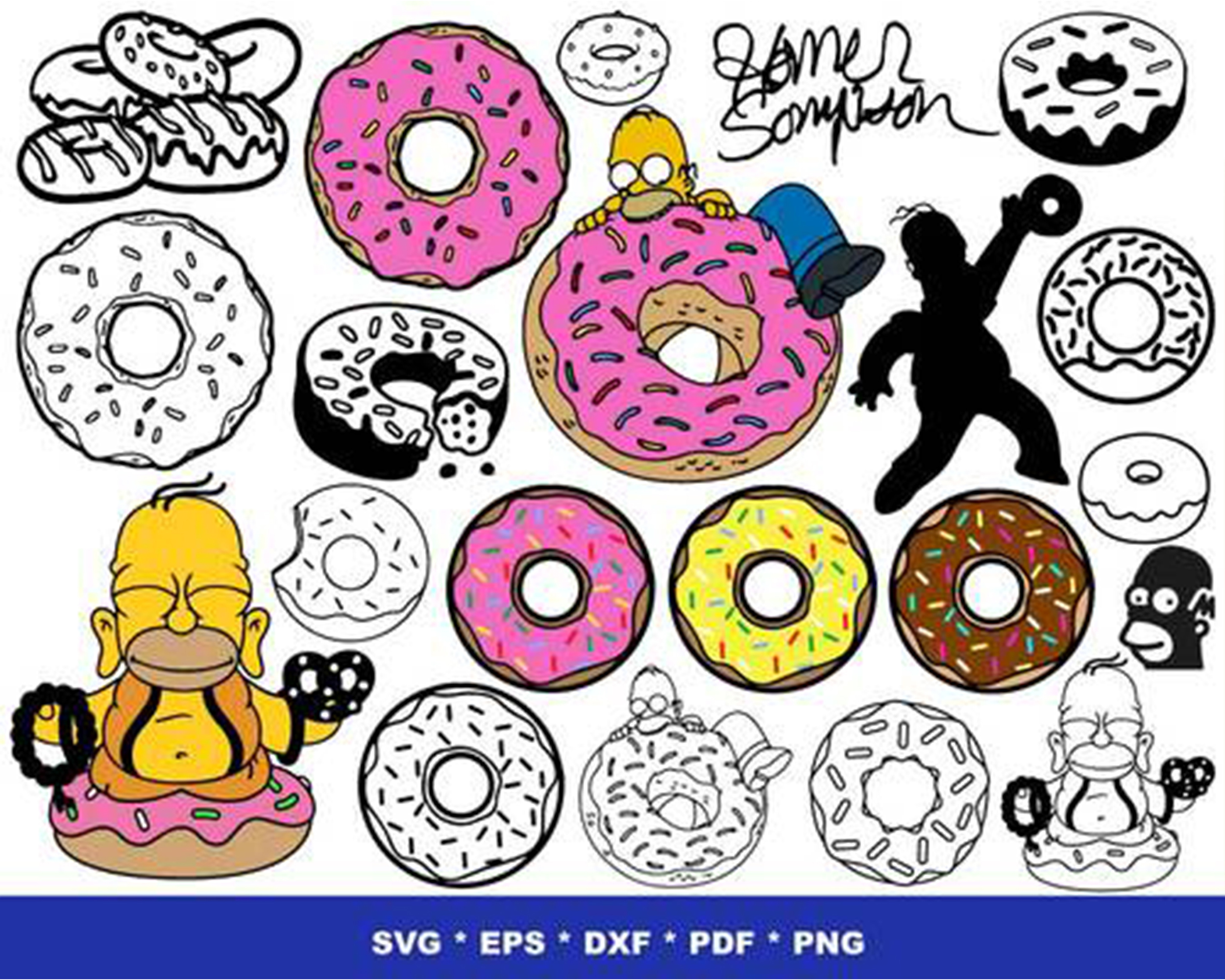 1000 files The Simpsons svg bundle , Digital Download | Inspire Uplift