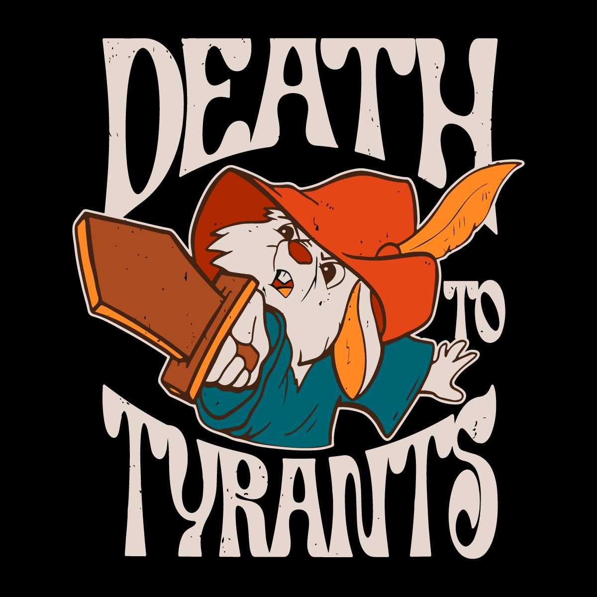 Retro 70s Skippy Rabbit Death To Tyrants Shirt Design SVG Fi | Inspire ...