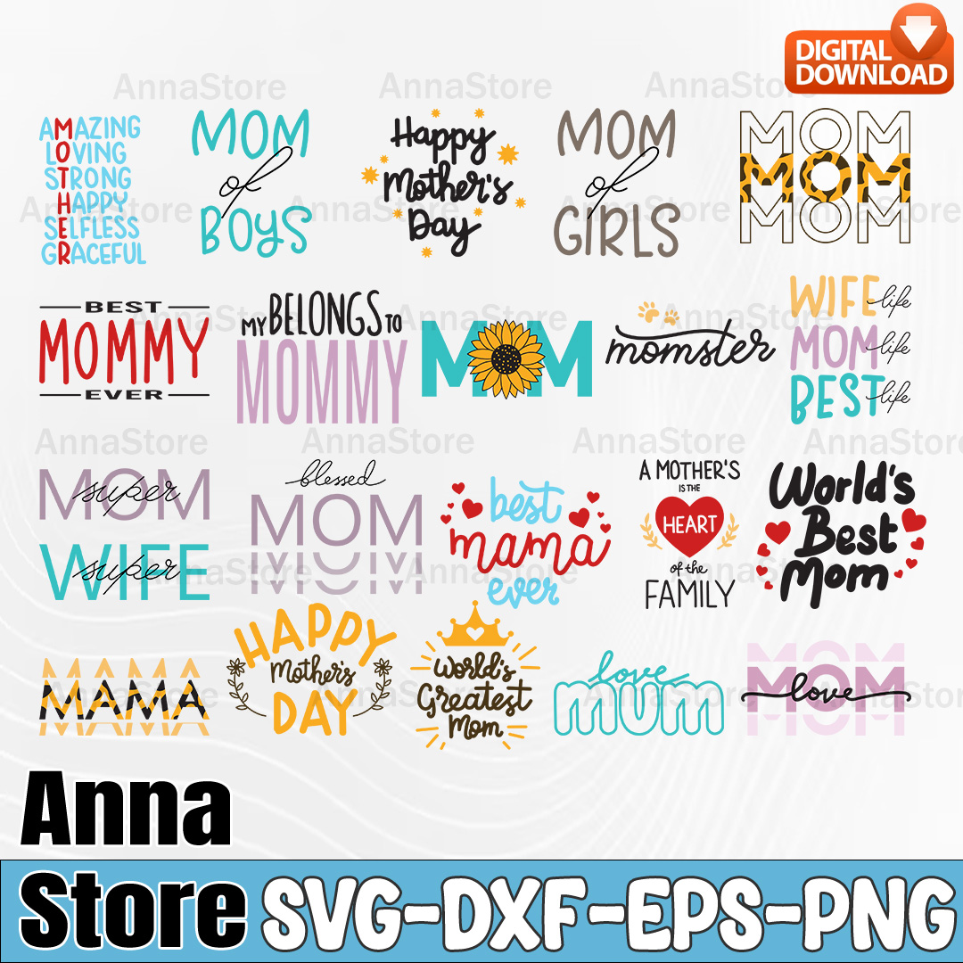 Mother's Day SVG Bundle, Mom Svg Bundle,Mama SVG Bundle,Moth | Inspire ...