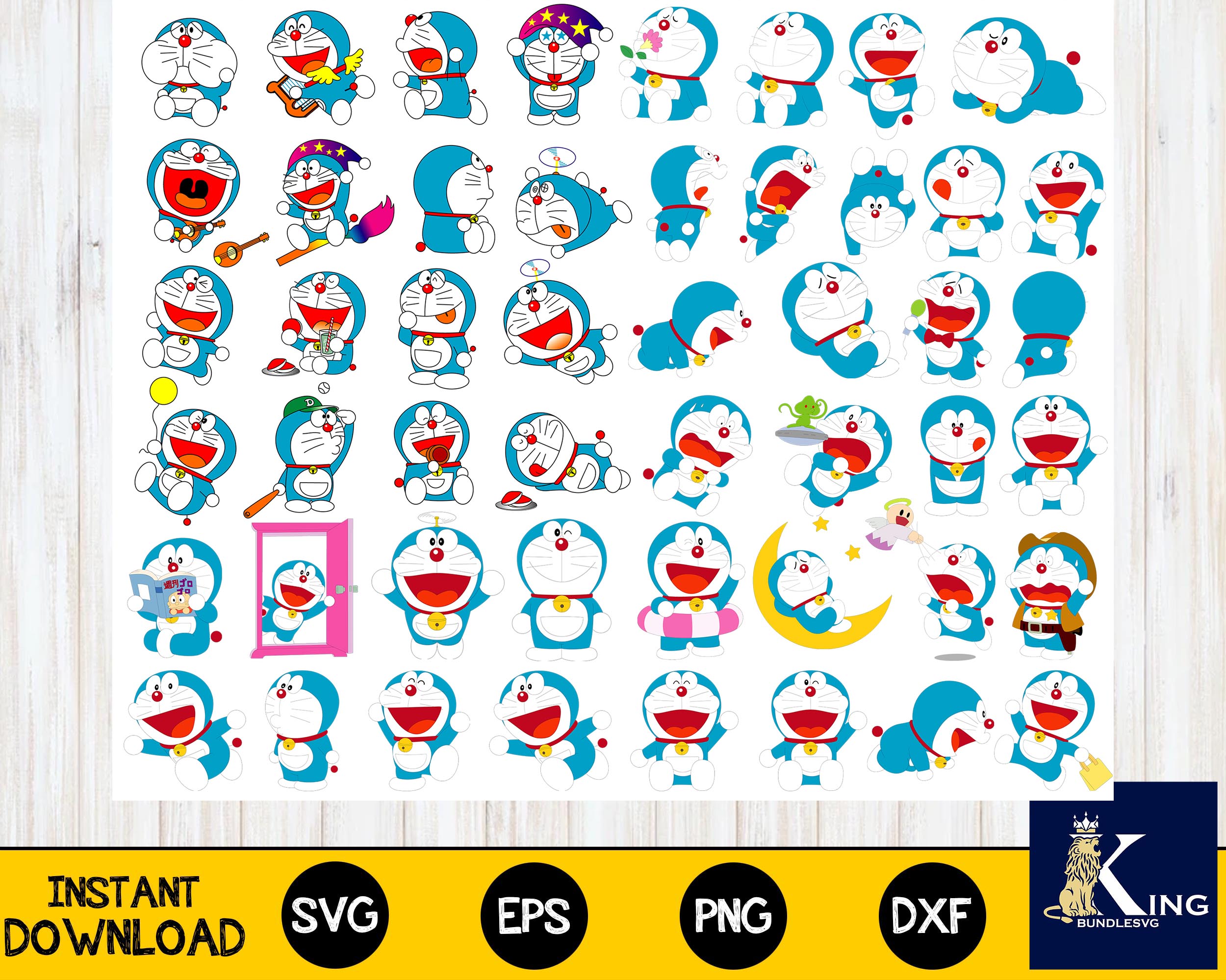 450 file doraemon svg, Digital Download - Inspire Uplift