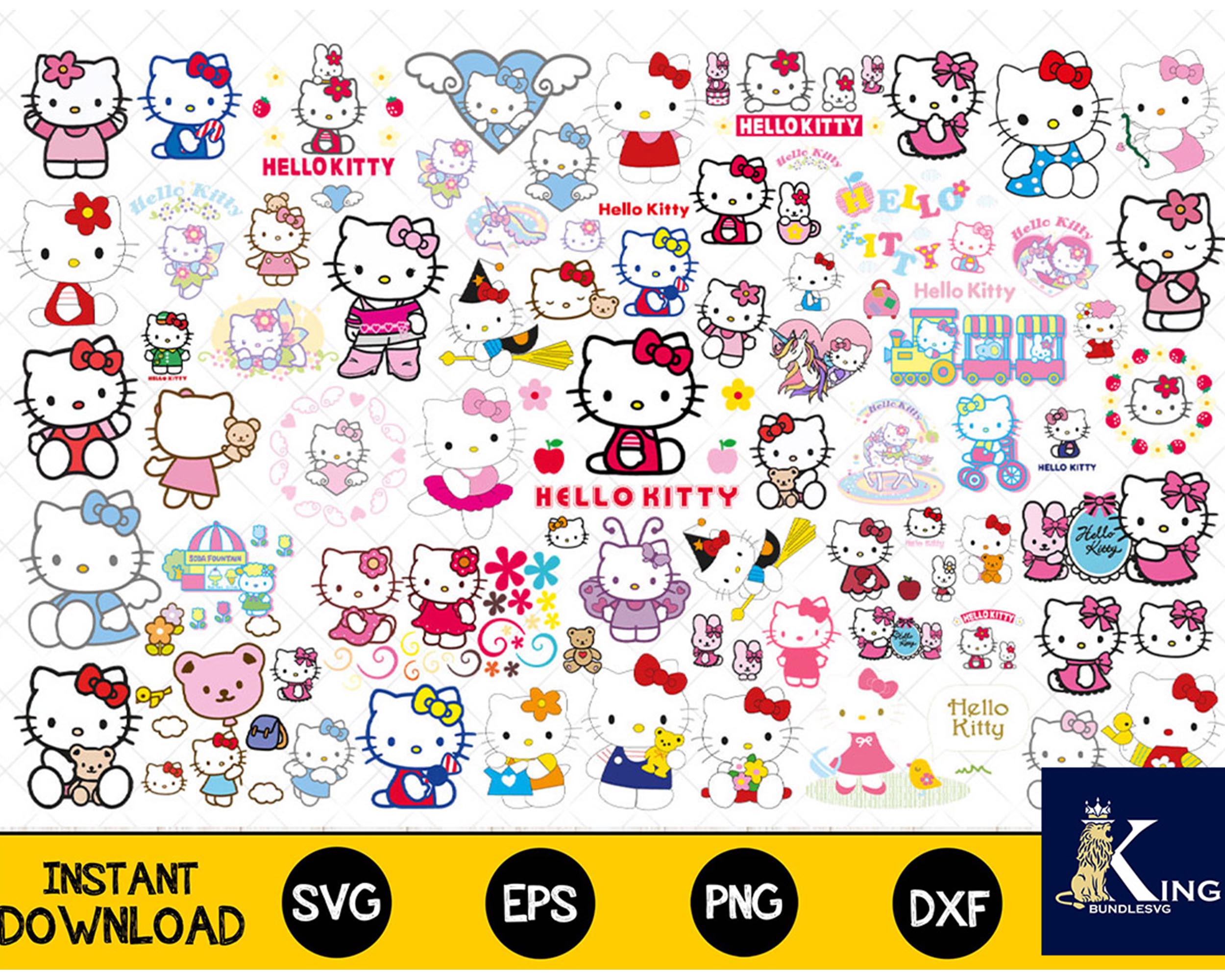 700 file hello kitty svg, Digital Download | Inspire Uplift